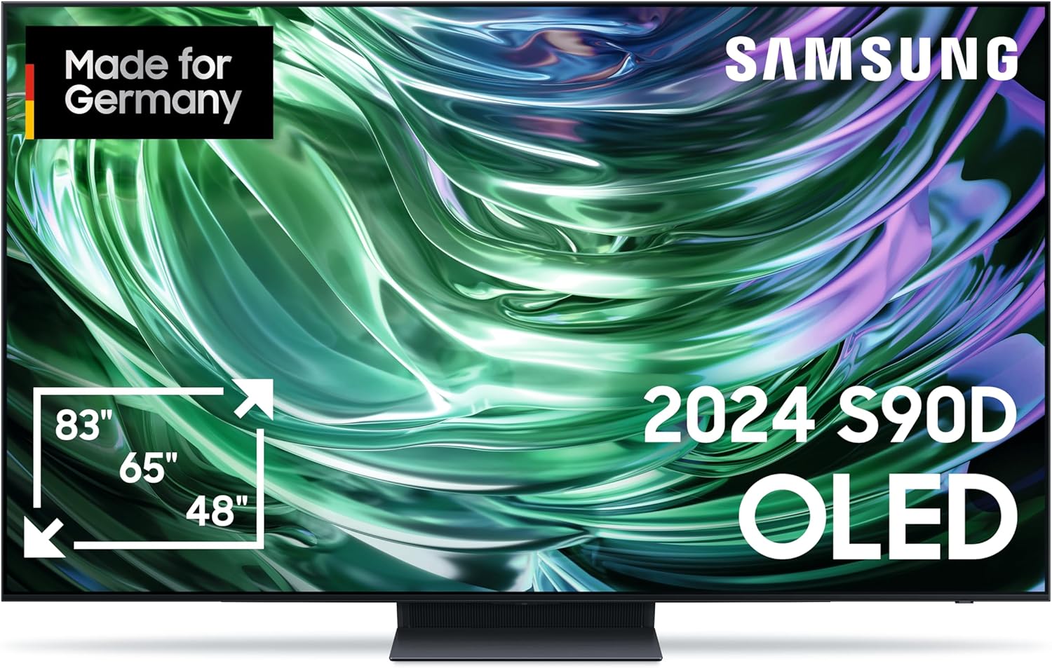 Samsung OLED 4K S90D Fernseher 65 Zoll, Samsung TV mit Neural Quantum 4K AI Gen2 Prozessor, OLED ...