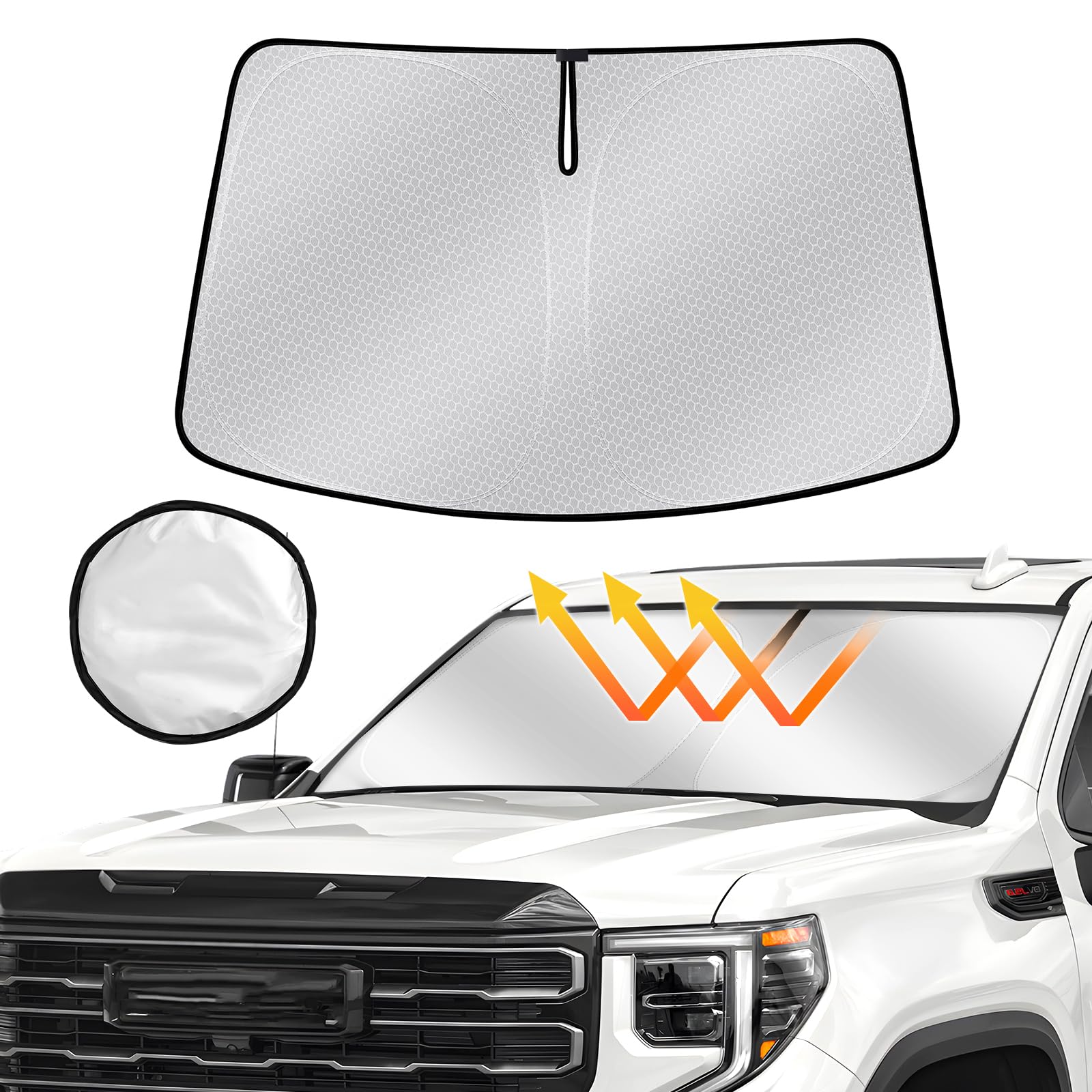 Amazon.com: Windshield Sun Shade for 2019-2024 2025 GMC Sierra 1500 ...