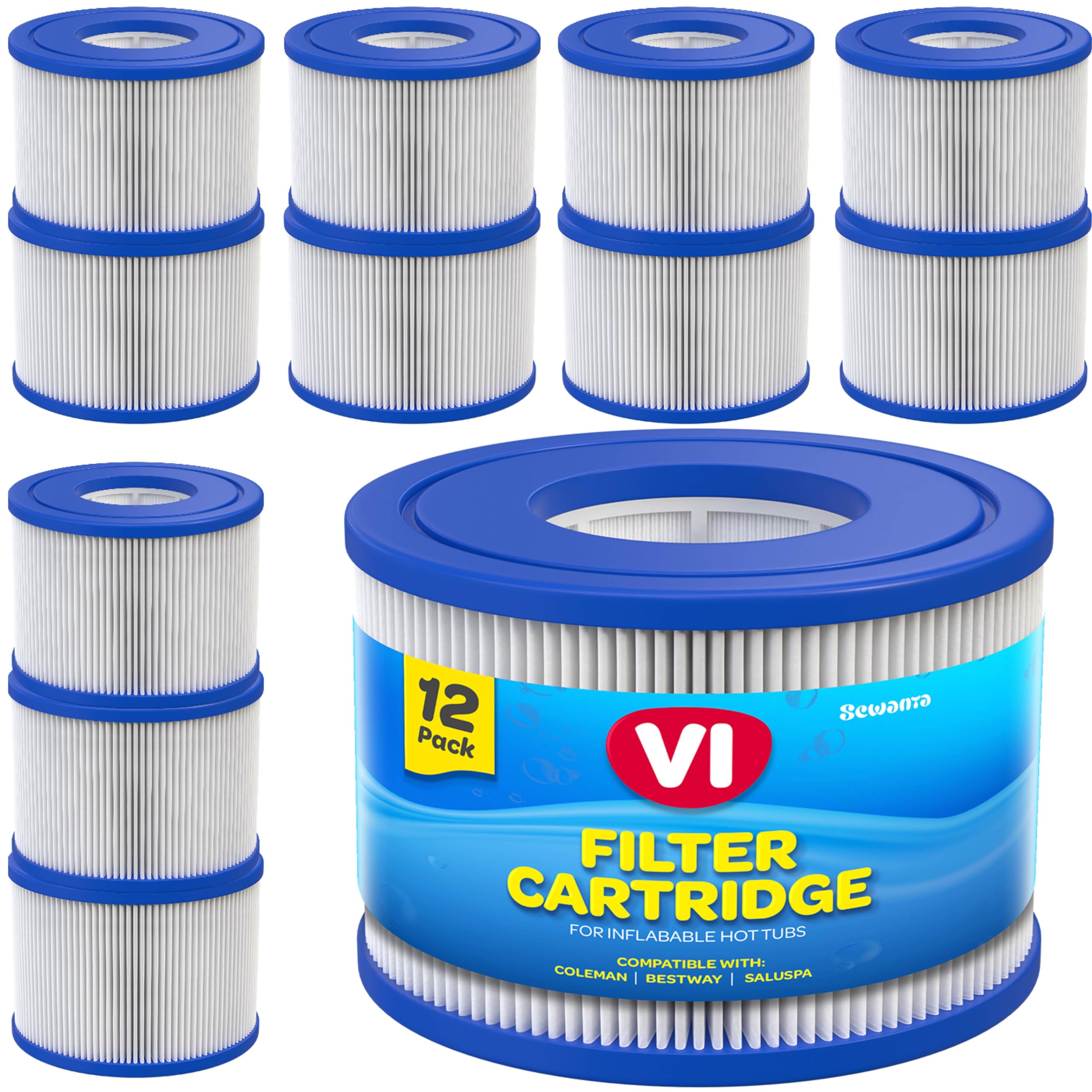 Snapklik.com : Type VI Spa And Hot Tub Filter Cartridge Set Of 12 ...