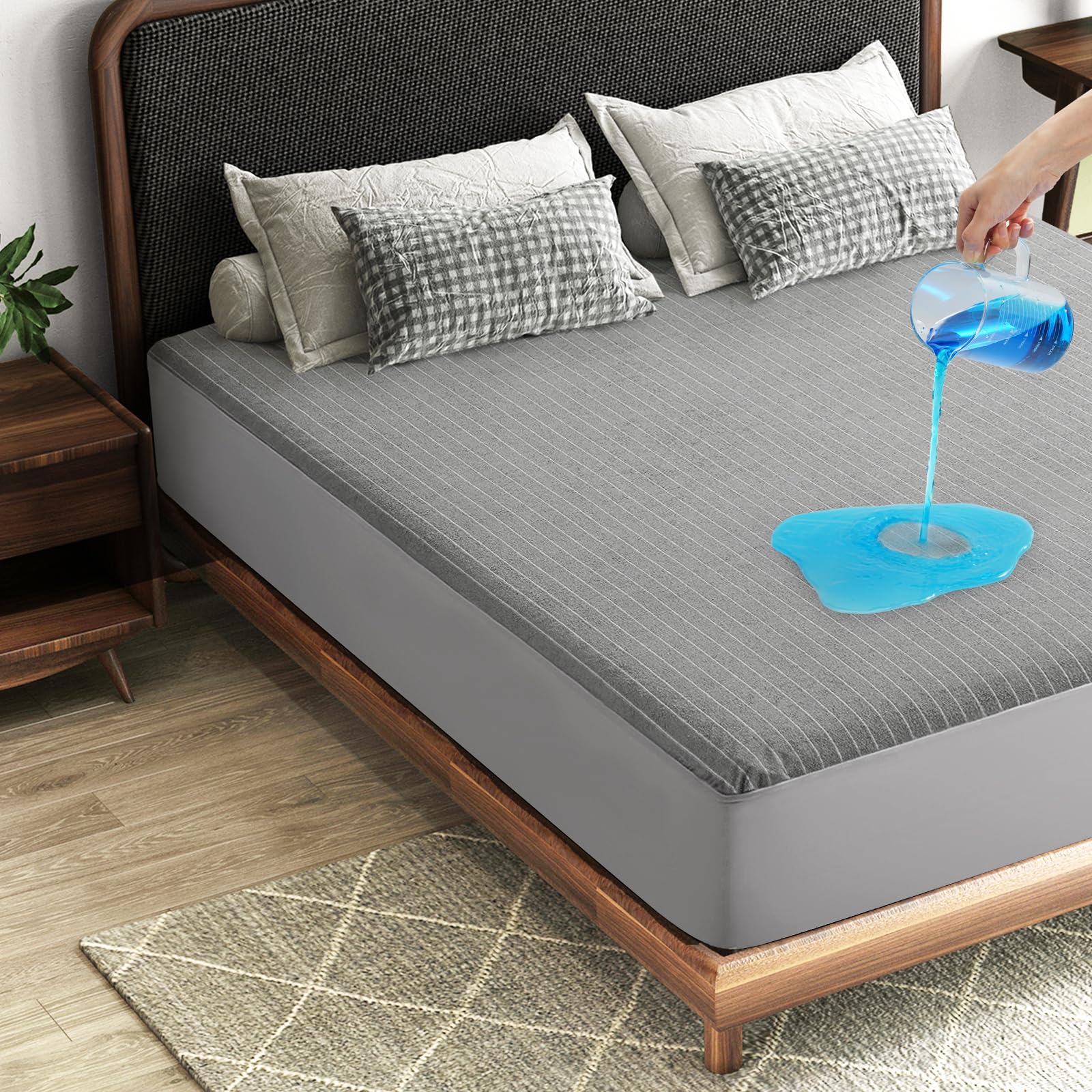 Amazon.com: TASTELIFE Queen Mattress Protector Waterproof, Breathable ...