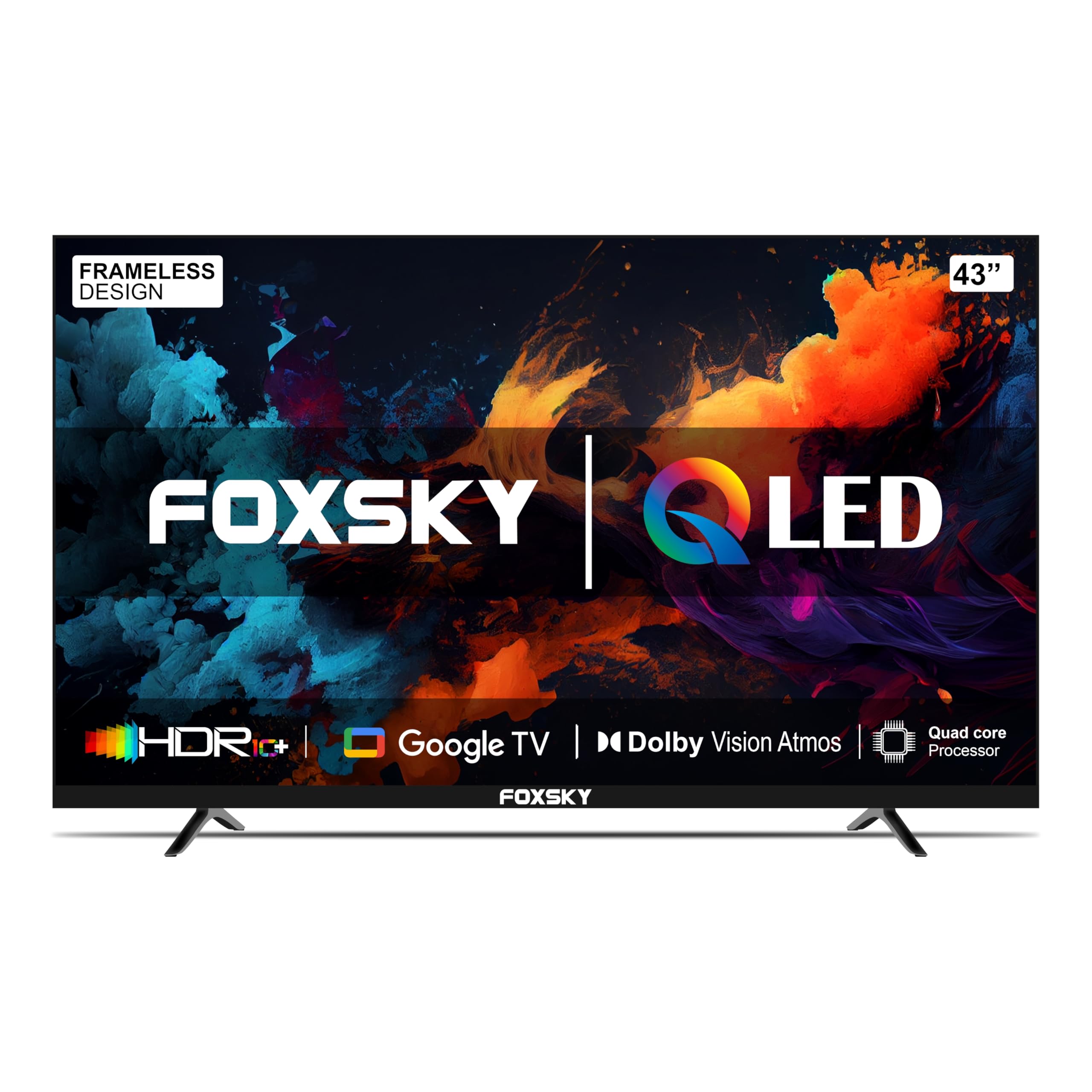 Foxsky 109 cm (43 inch) Frameless Series Full HD LED Smart TV FS43GATV ...