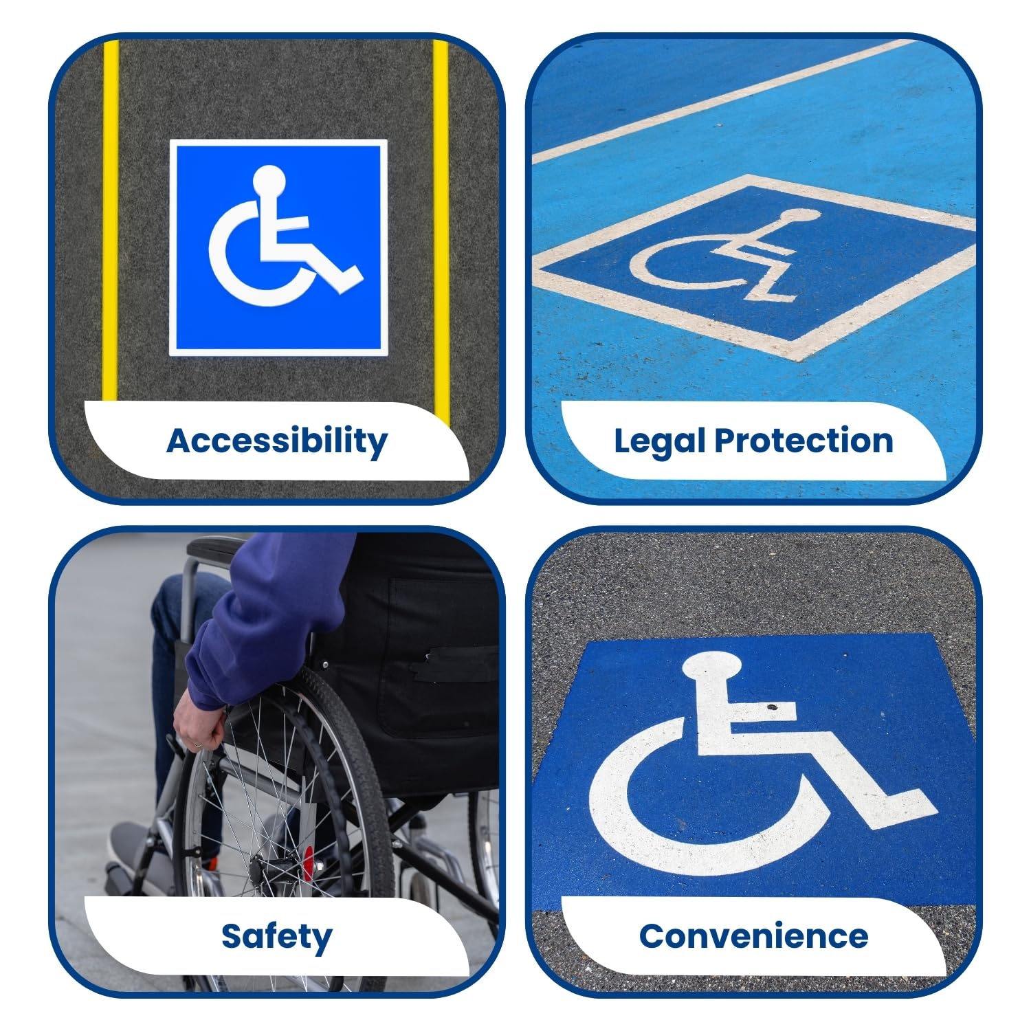 Snapklik.com : Handicap Parking Sign- Heat Applied Preformed Reflective ...