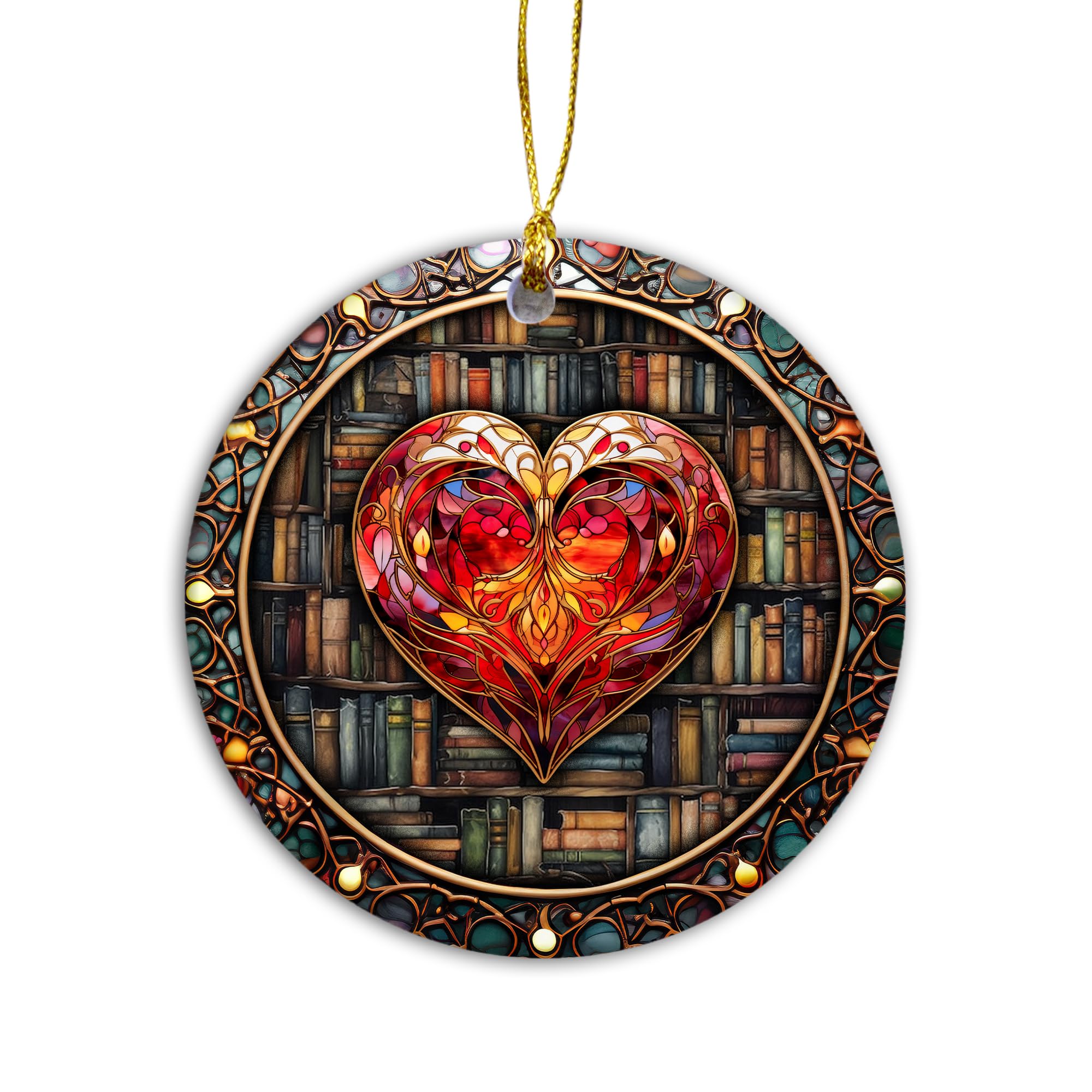 Amazon.com: Bookshelf Ornament 2024 | Book Lover Ornament, Christmas ...