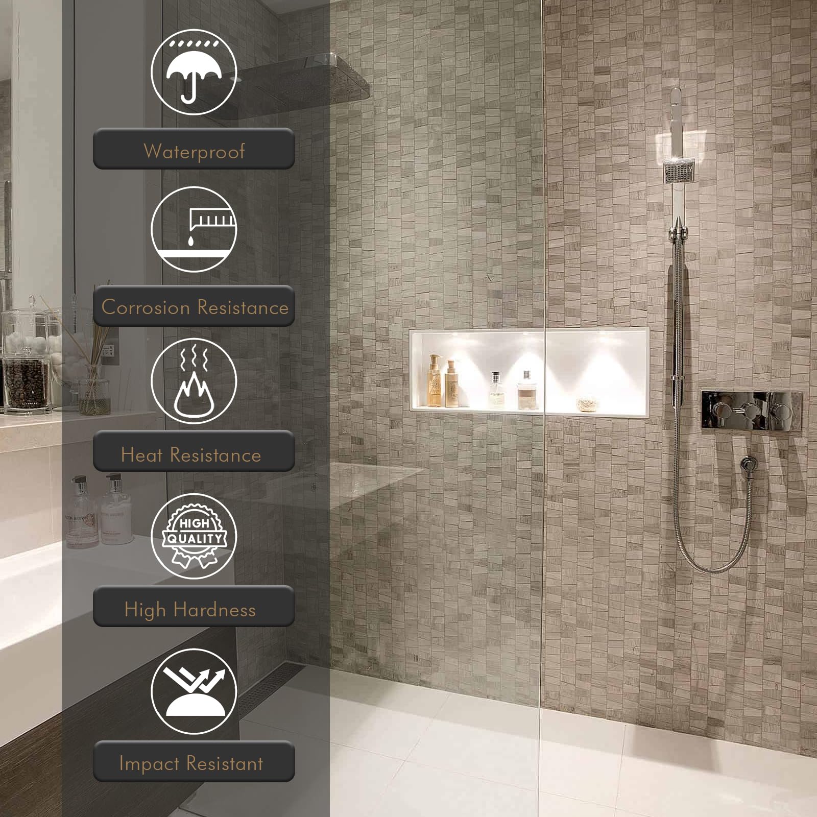 Uni-Green Shower Niche Insert Tile Ready Shower Niche for Shower Wall ...