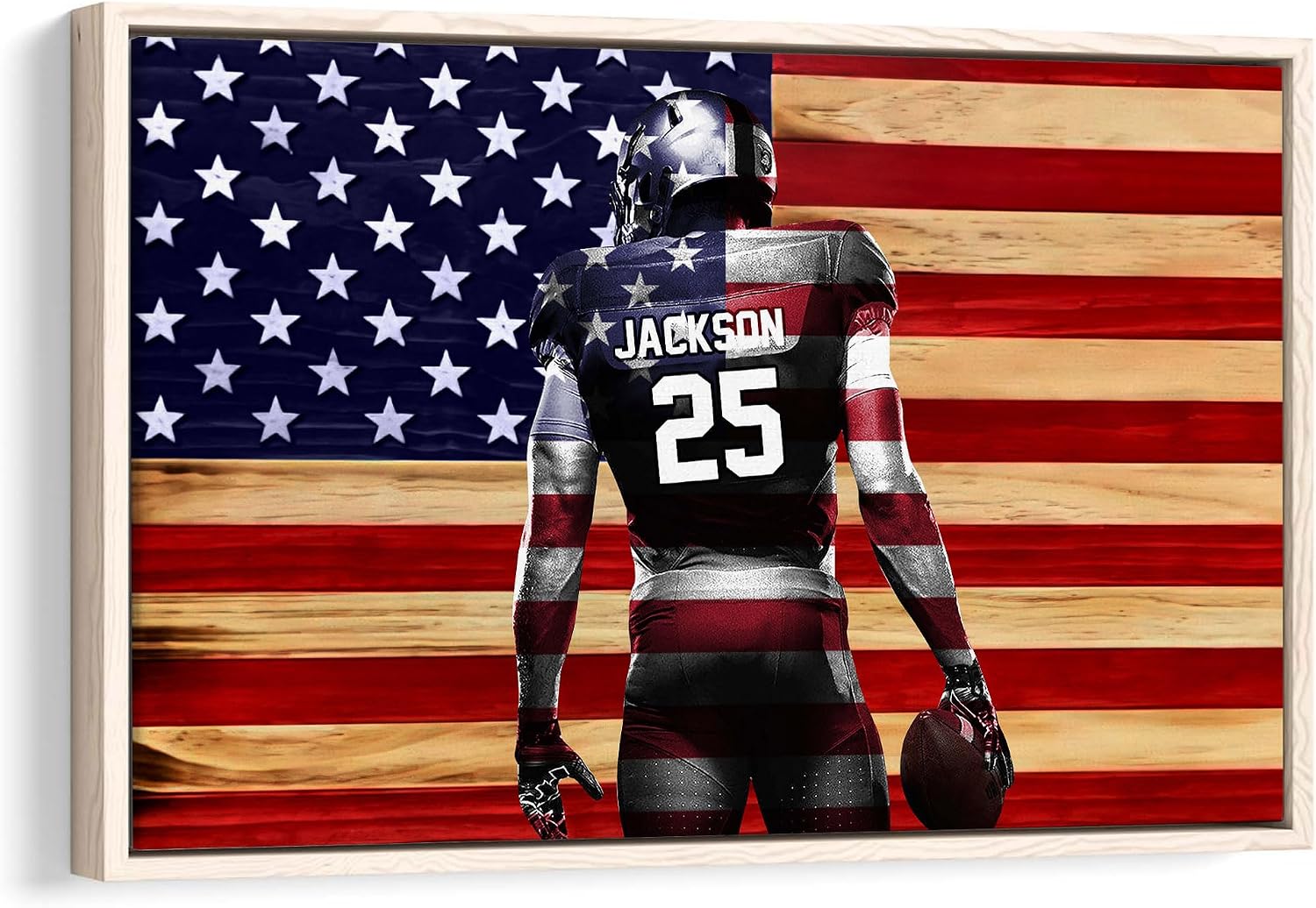 Amazon.com: Personalized Football Poster & Framed Canvas, Football ...
