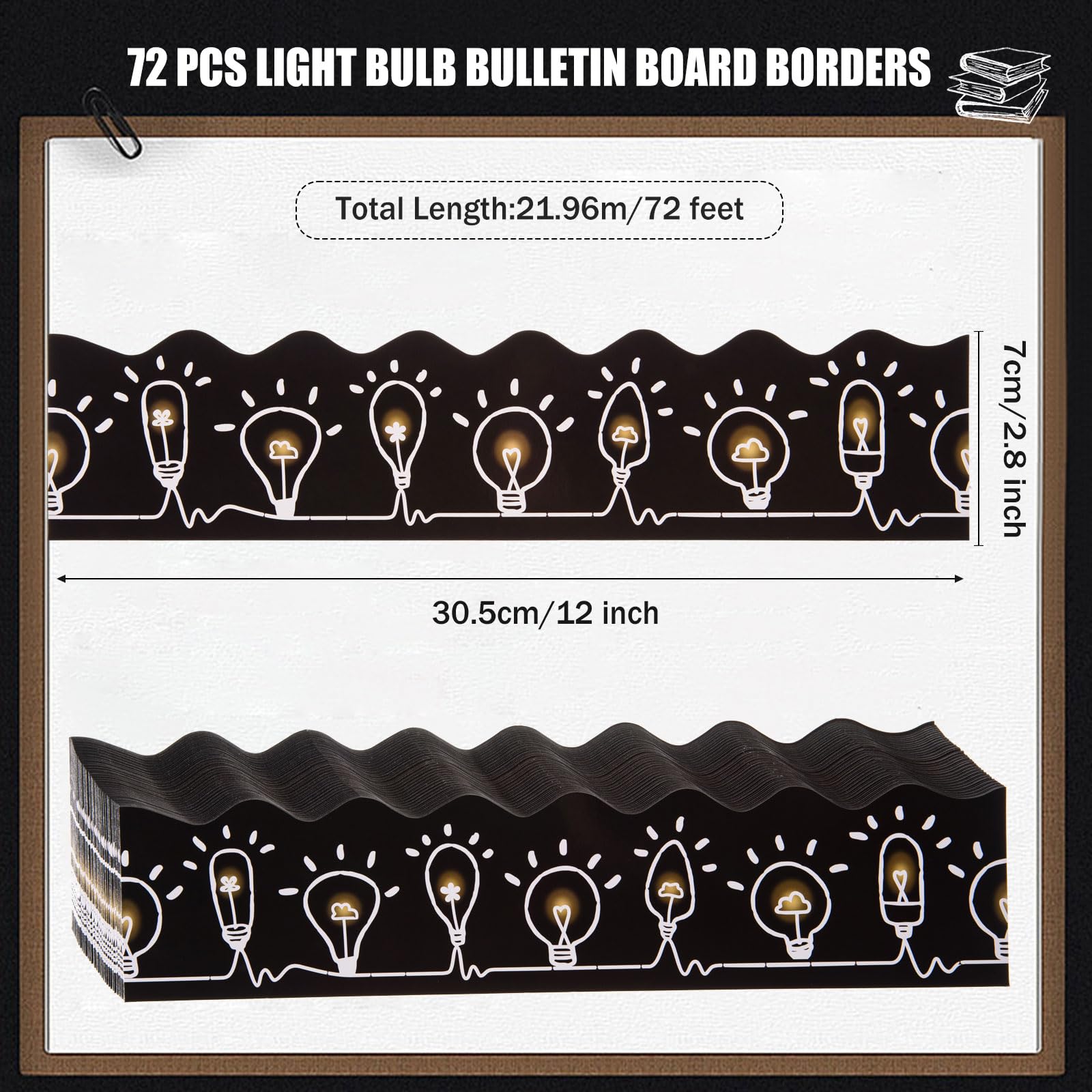 Snapklik.com : AWIZOM 72 Feet Light Bulb Bulletin Board Borders ...