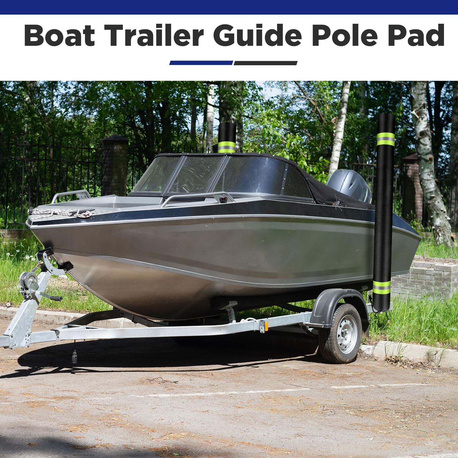 Snapklik.com : 2 Pcs 60 Inch Boat Trailer Guide Pole Pad And Cover ...