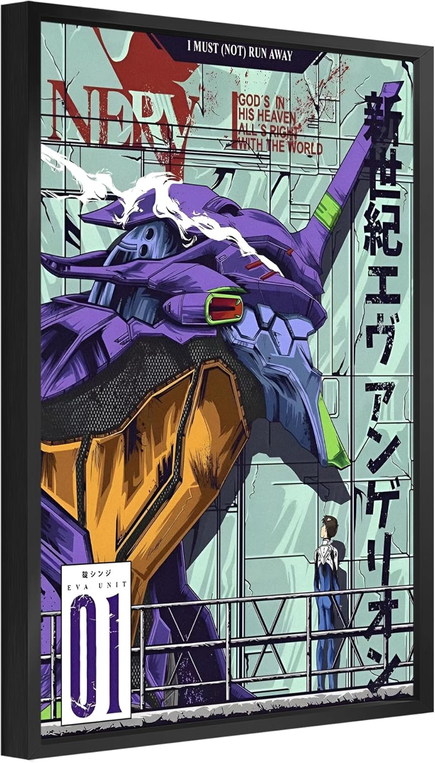 Amazon.com: lixinxuyang Framed Neon Genesis Evangelion Poster EVA Manga ...
