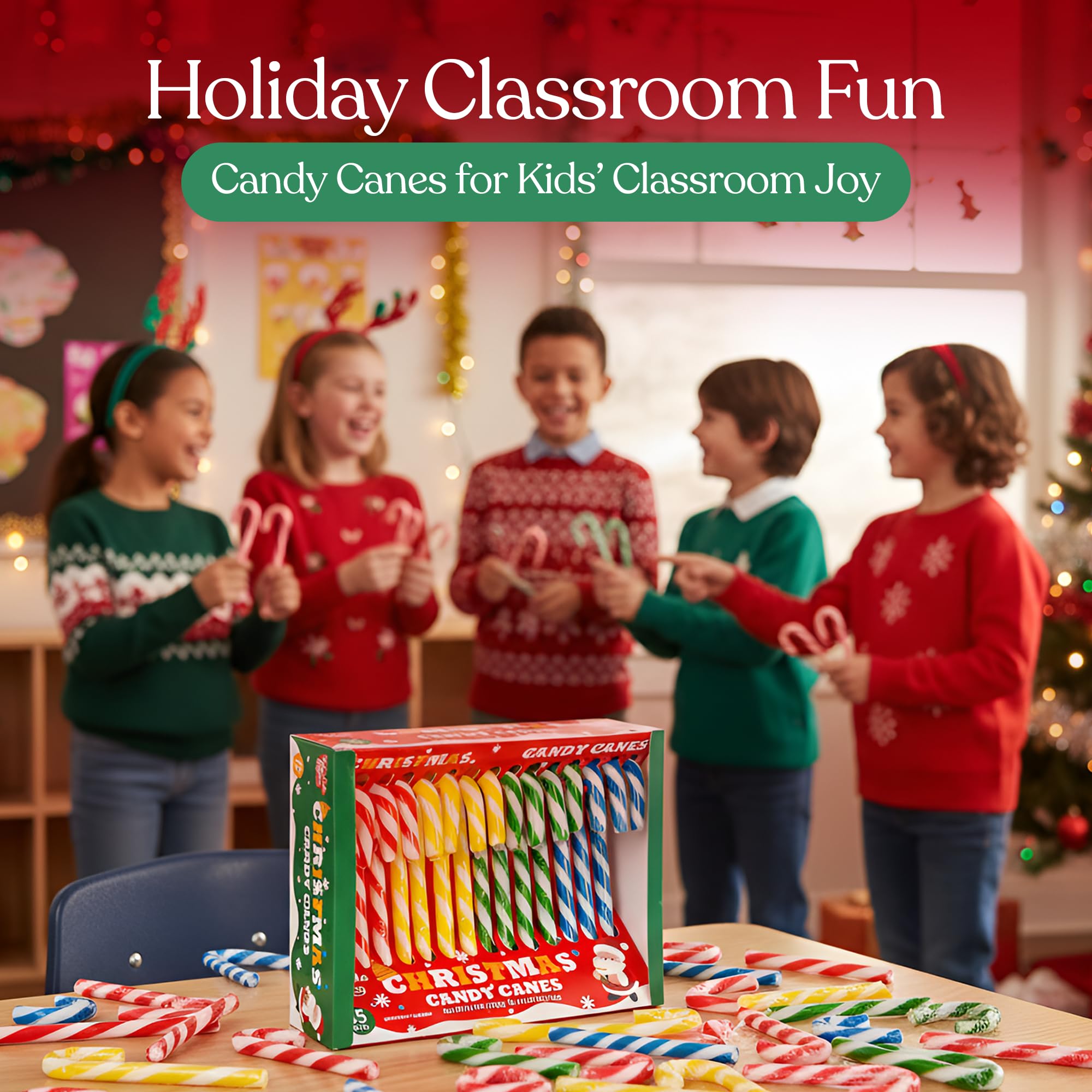 Snapklik.com : 60 Pack Christmas Candy Canes Individually Wrapped ...