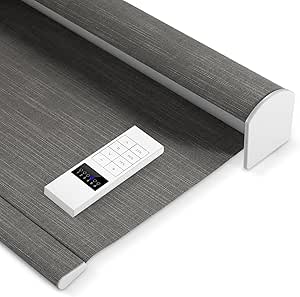 Amazon.com: ZSHINE Motorized Blackout Window Roller Blinds Customize Width Remote Control ...