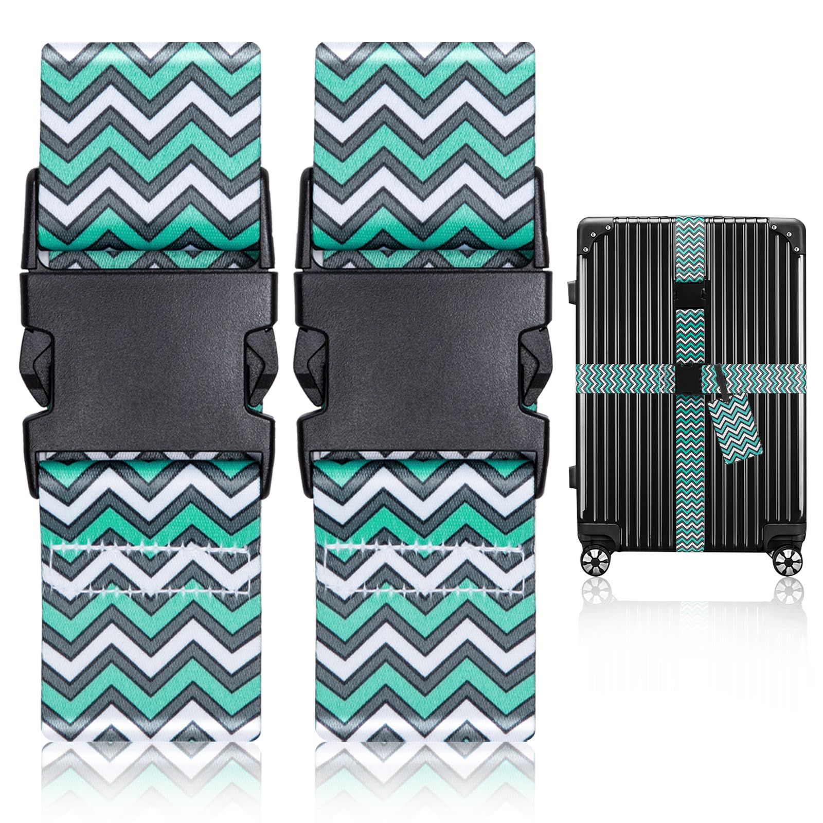 Amazon.com: Luggage Straps for Suitcases TSA Approved 2-Pack Adjustable ...