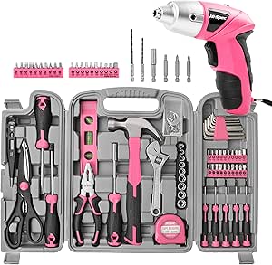 Amazon.com: Hi-Spec 27pc Pink 3.8V Electric Cordless Power Screwdriver ...