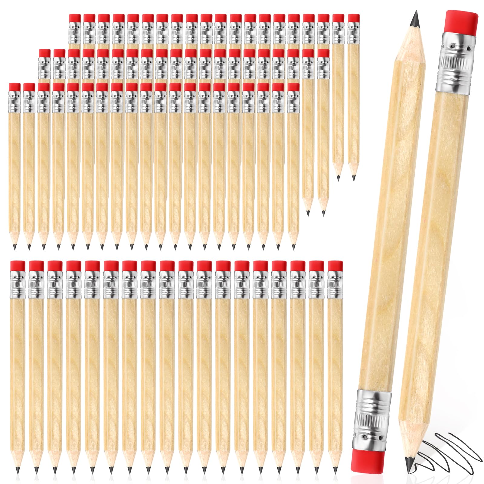 Amazon.com : Fansunta 100 Pieces Golf Pencils with Erasers Short Small ...