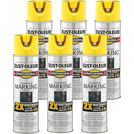 Rust-Oleum 266577-6PK Professional 2X Distance Inverted Marking Spray ...