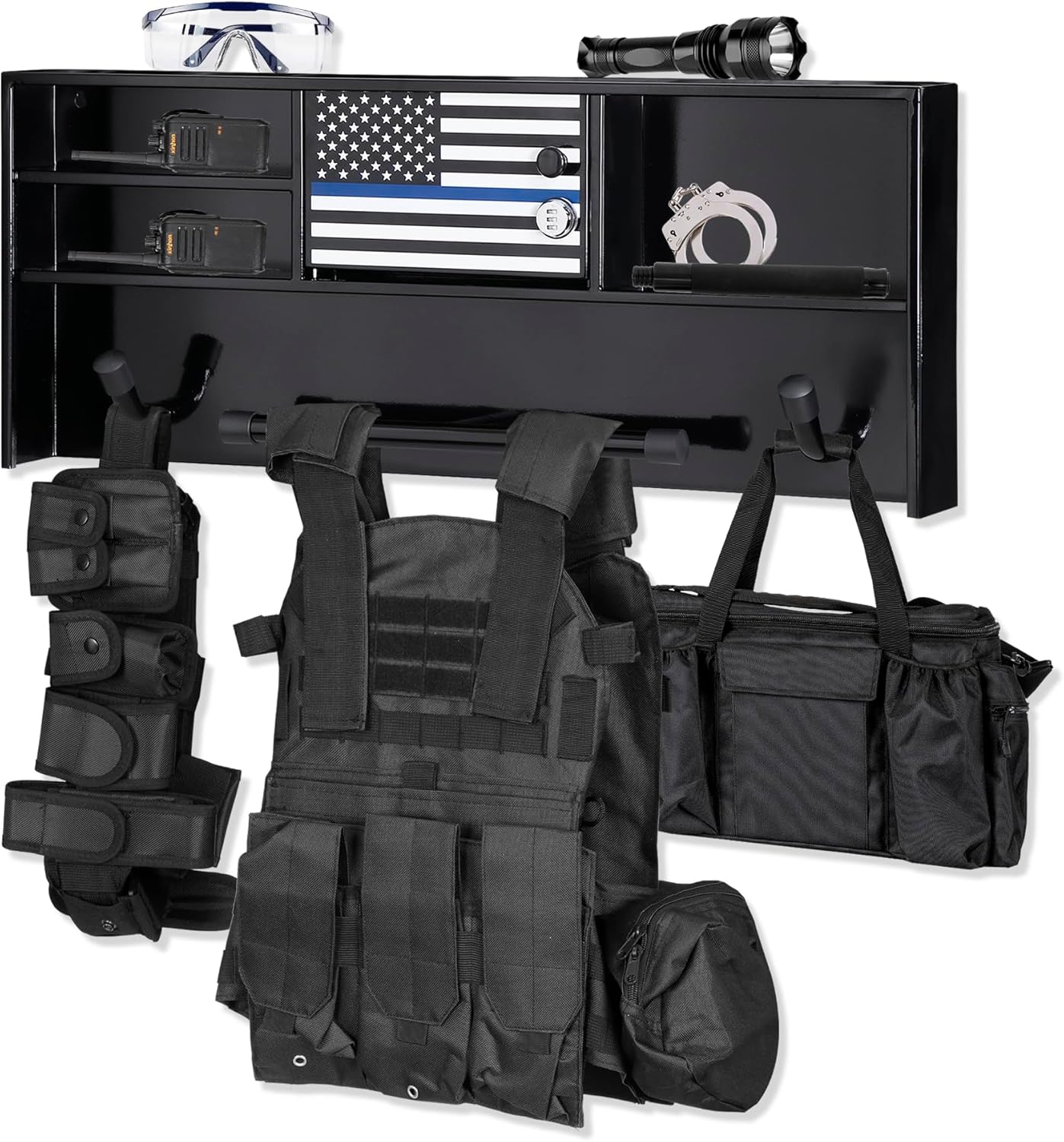 BUYYAH Police Gear Stand, Police Hanger, Tactical Duty Gear Rack with 3 ...