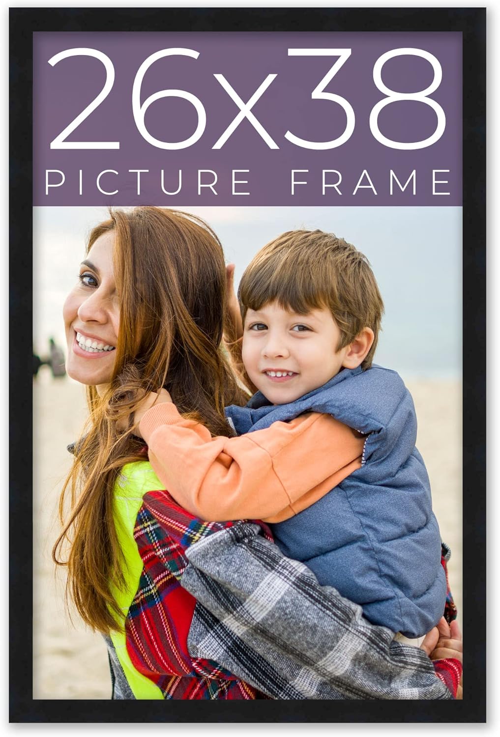 Amazon.com - 26x38 Frame Black Real Wood Picture Frame Width 0.75 ...