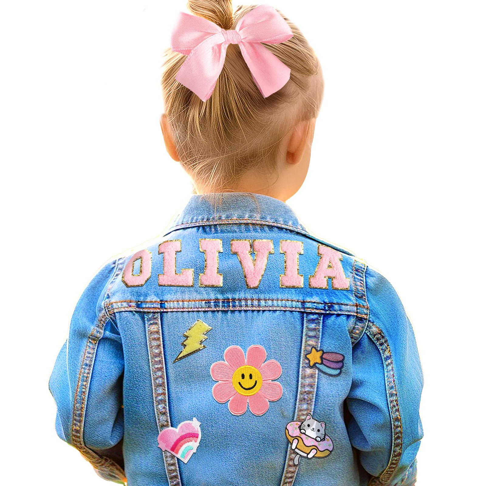 Amazon.com: Personalized Kids Denim Jacket with Names | Custom Name ...