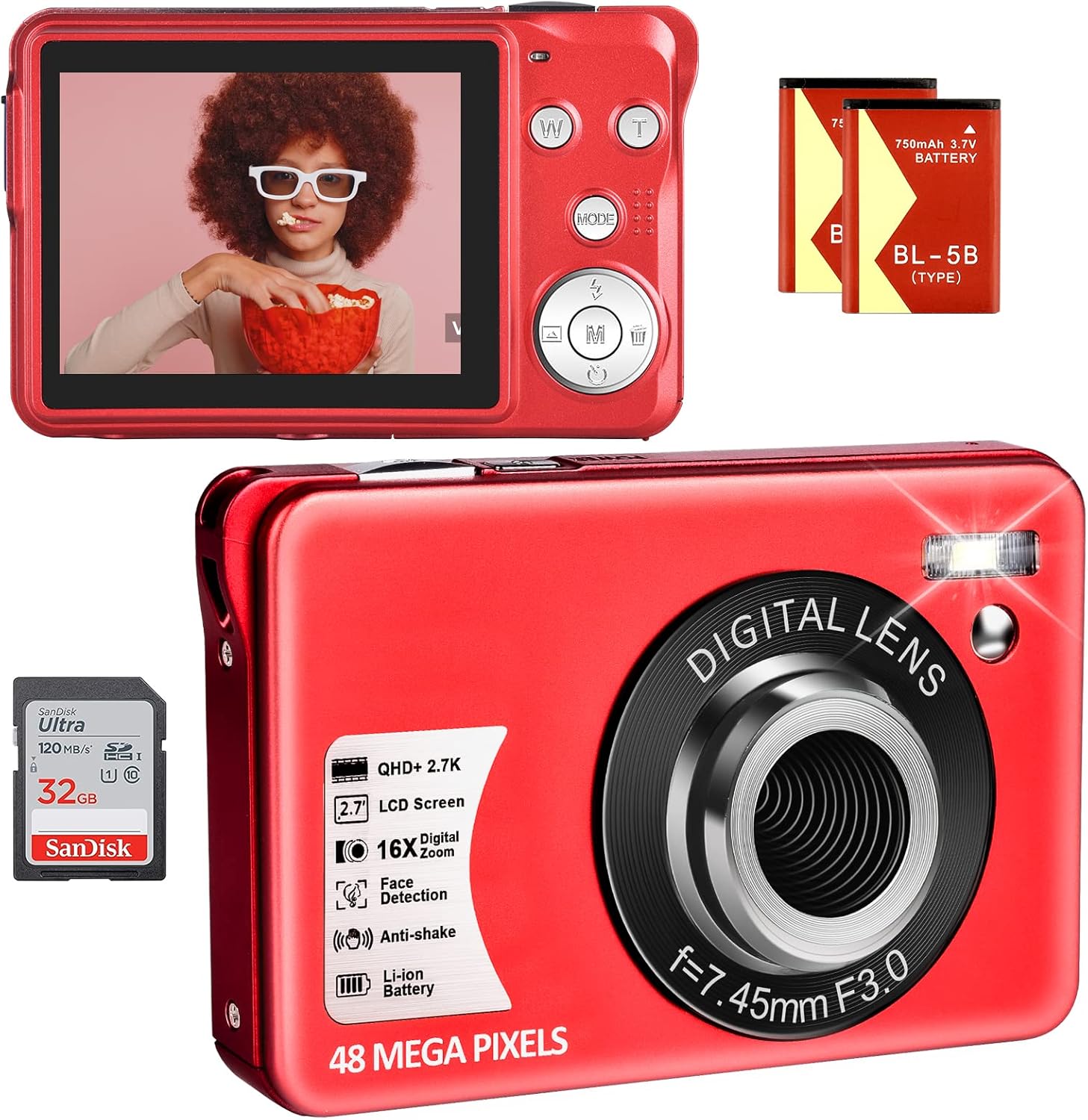 Amazon.com : JHAMAL Digital Camera, Kids Camera for Teens Boys and ...