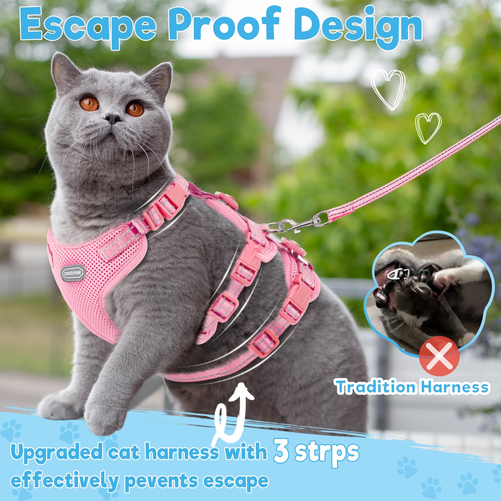 Furee Escape Proof Pet Supplies : GoGoPaw And Leash Set For Walking ...