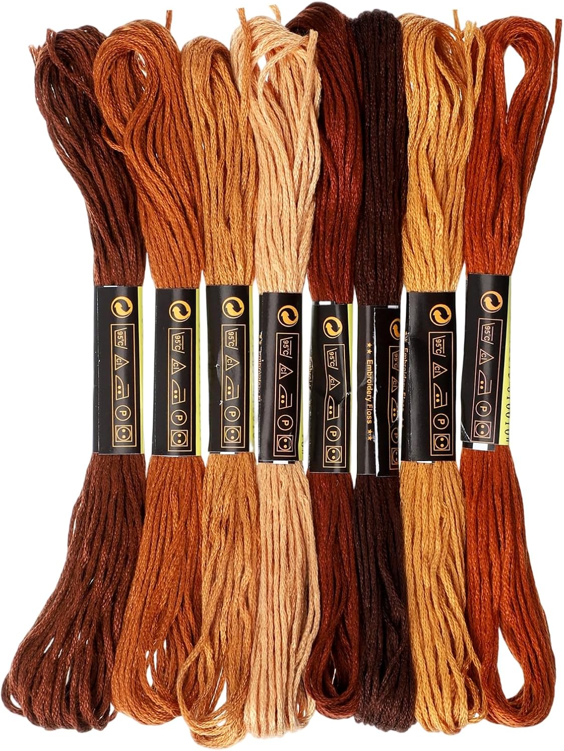 Amazon.com: 8 PCS Brown Embroidery Floss Thread Variegated Floss ...