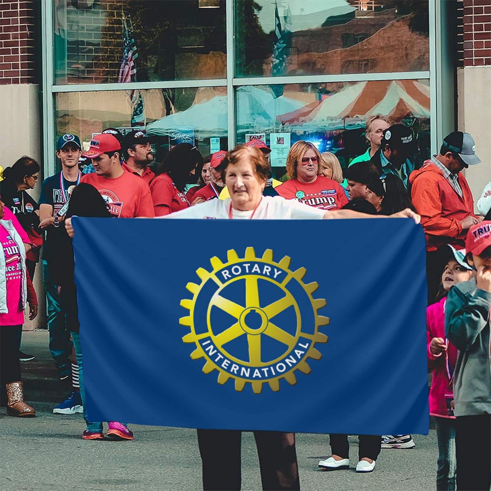 Amazon.com : Rotary-International Flag 3x5 Ft Holiday Banner Garden ...