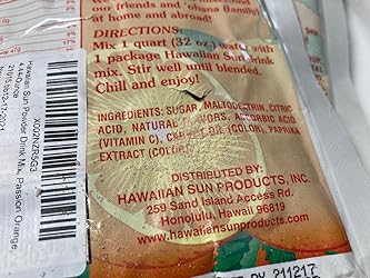 Amazon.com : Hawaiian Sun Pass-o-guava POG Nectar Powder Drink Mix From ...