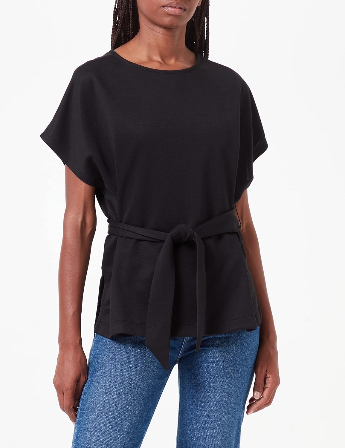 Amazon.com: Amazon Brand - Meraki Women's Relaxed Fit Jersey Tie Front ...