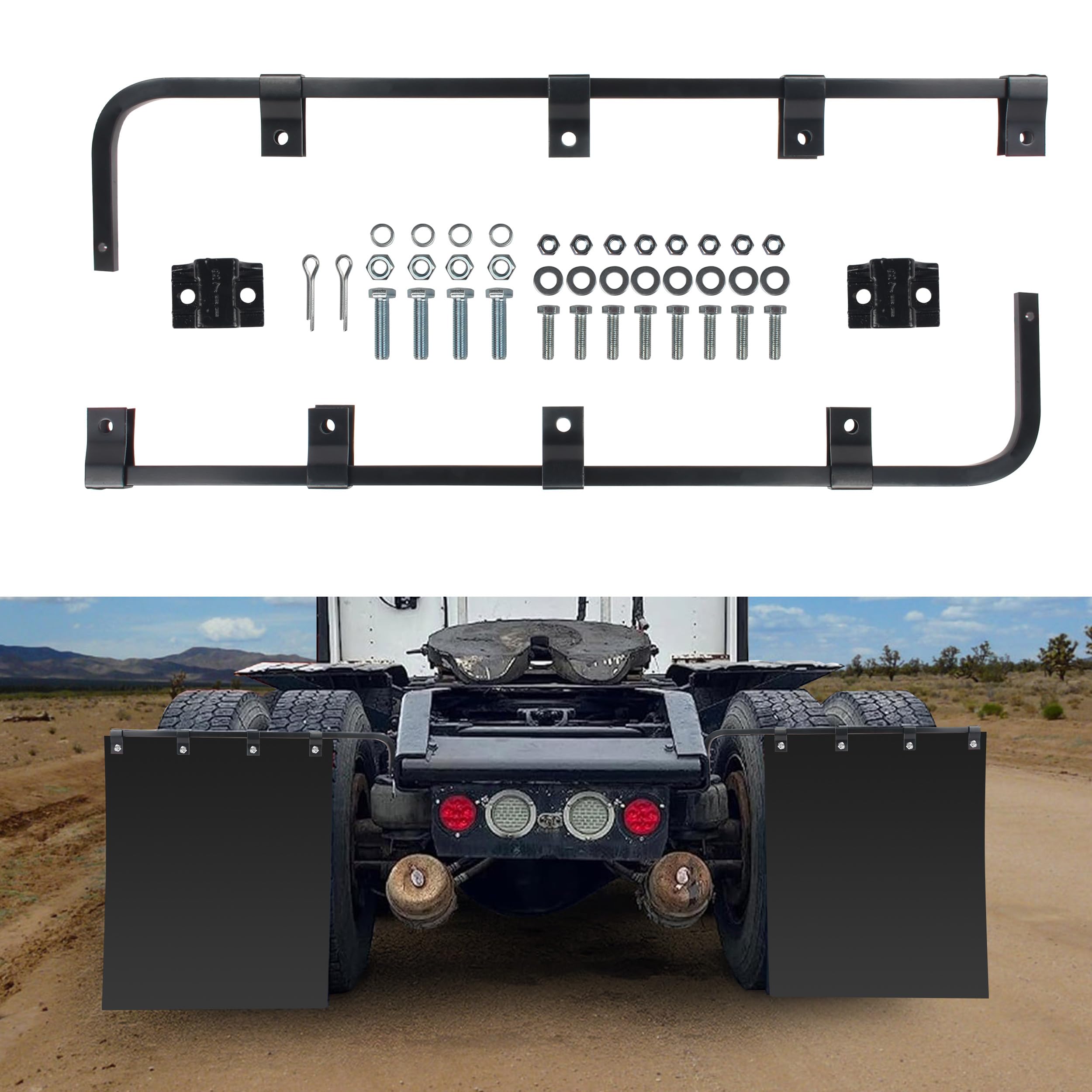 Amazon.com: SHINJEW Straight Mud Flap Hanger for Semi Trucks 30.9 ...