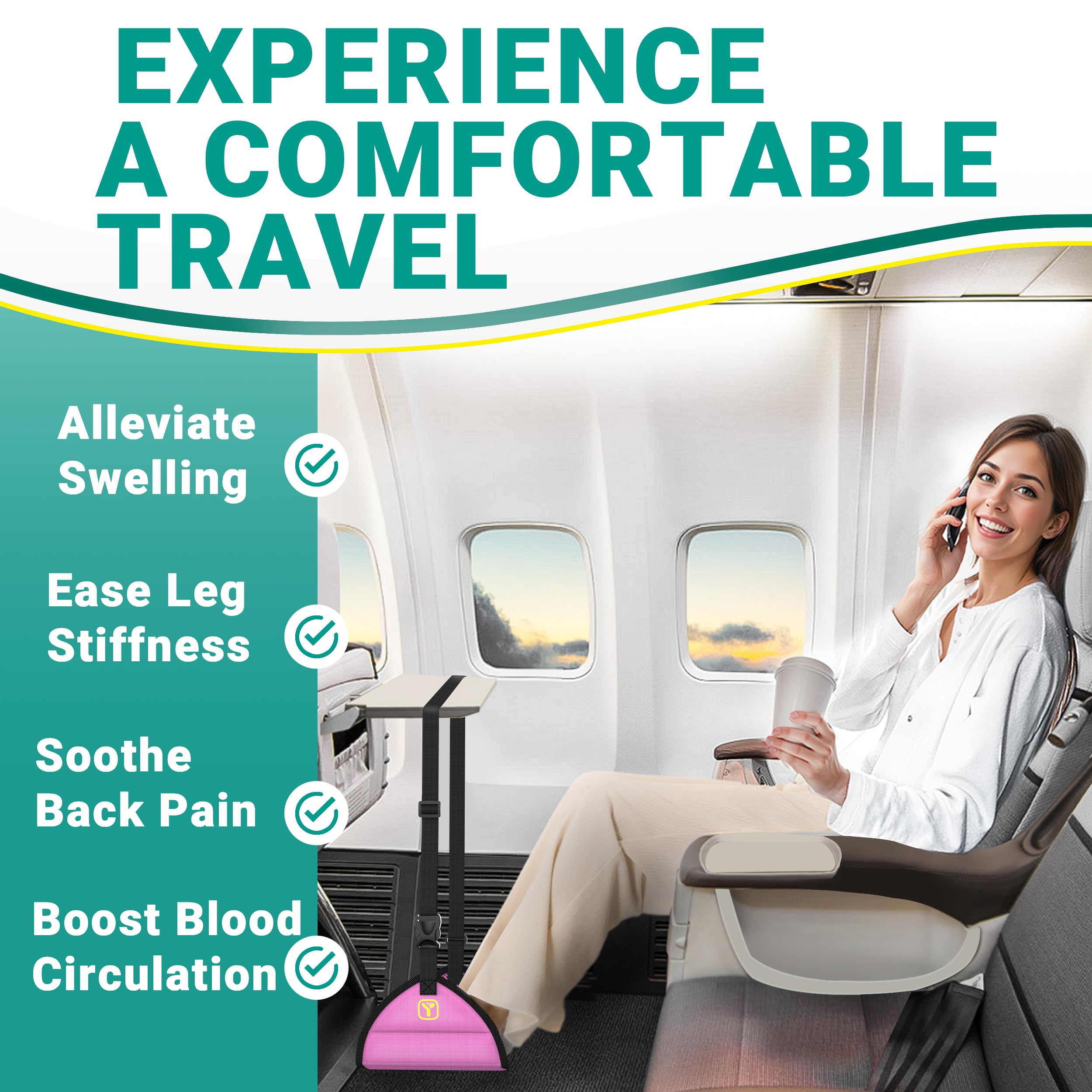 Snapklik.com : Portable Airplane Footrest - Relax Your Feet Foot Rest ...