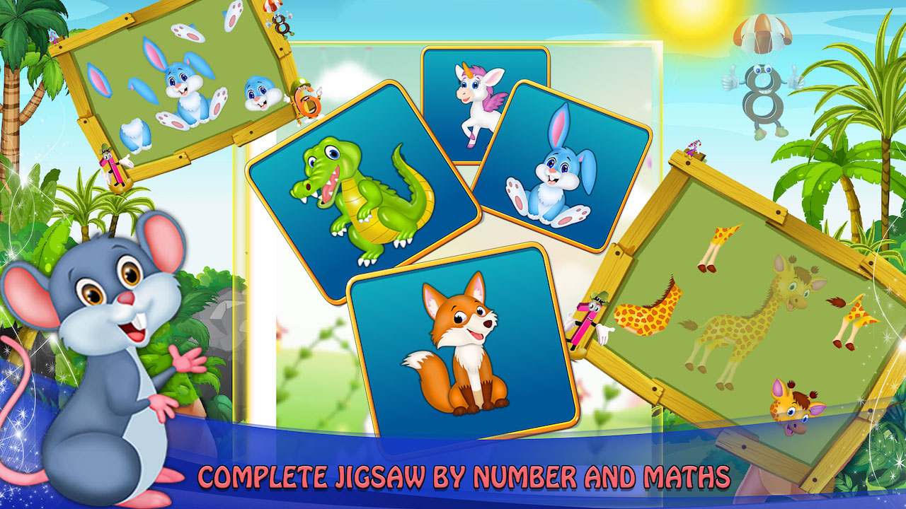 Animal Jigsaw Puzzles with Basic Maths Learning - The Best Kindergarten ...