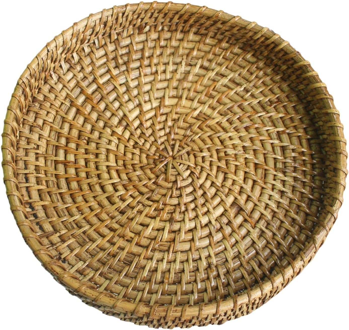 Crafts Create Round Rattan Woven Serving Tray : Amazon.in: Home & Kitchen