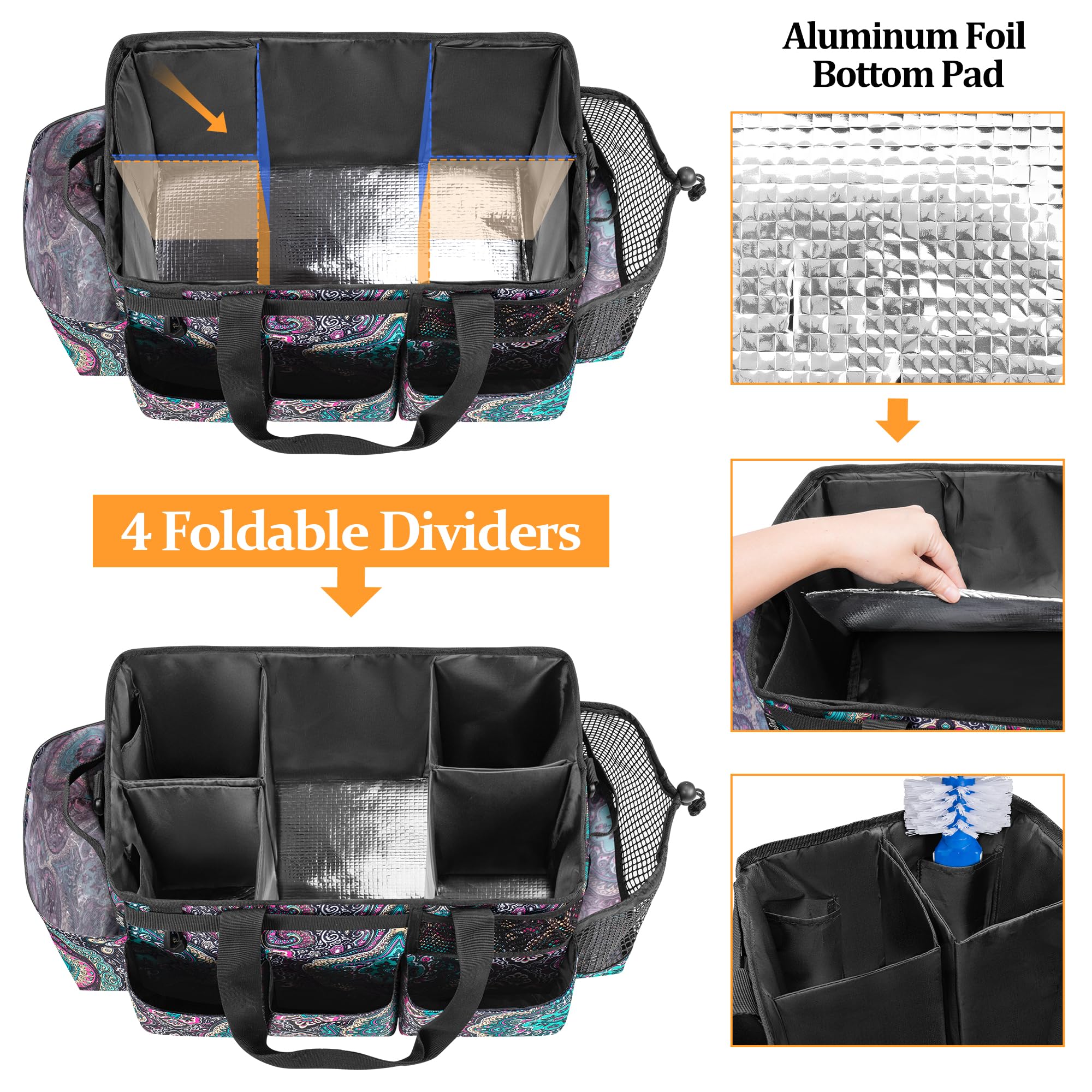 Snapklik.com : LoDrid Hot Tub Chemical Storage Bag, Pool Chemical Organizer