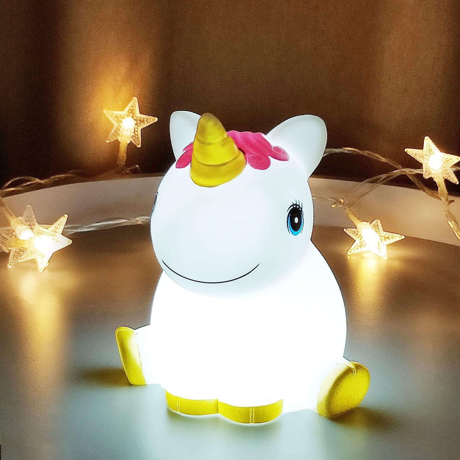 Fundoo Unicorn Night Light, USB Rechargeable Kids Night Light with ...