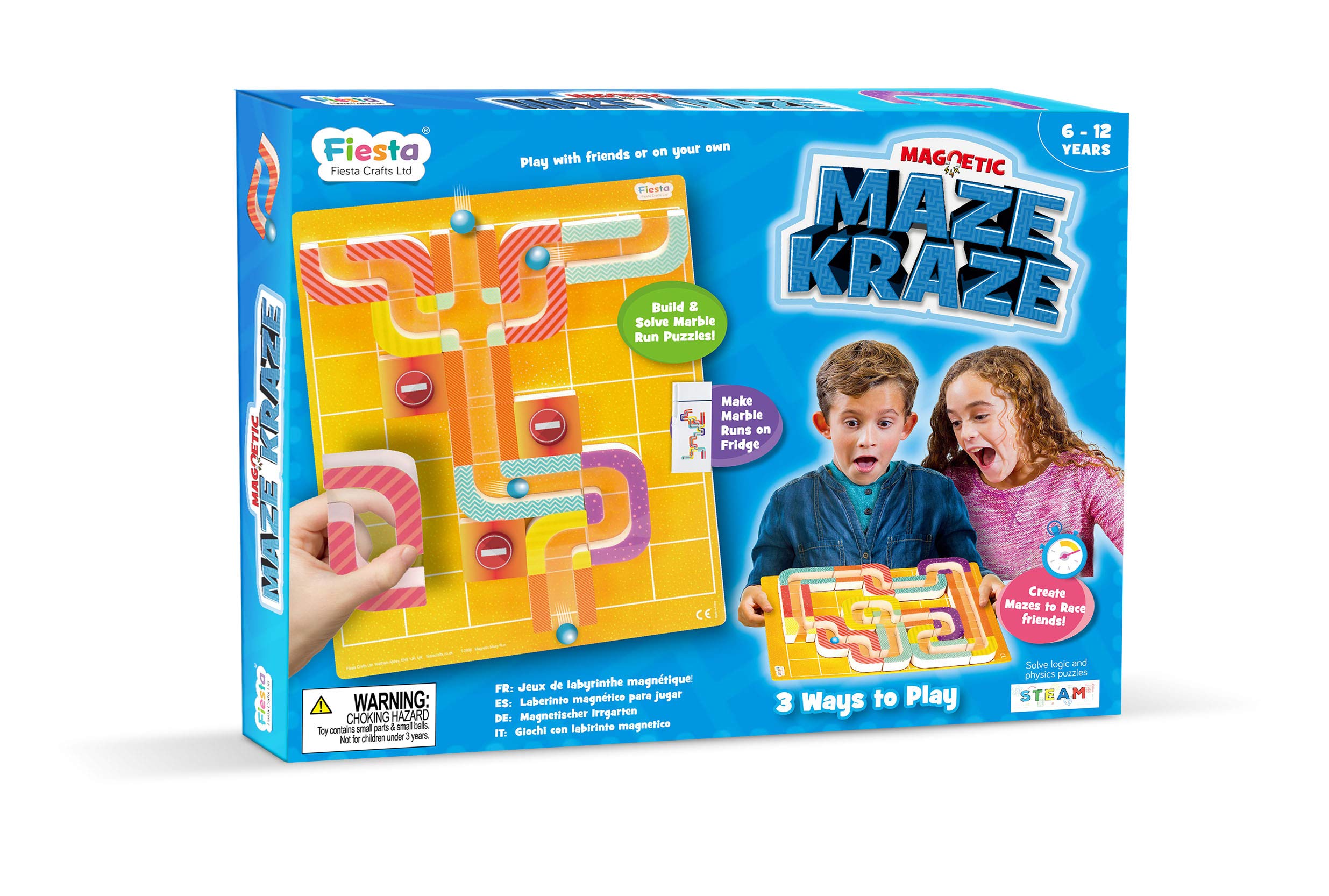 Fiesta Crafts Magnetic Maze Kraze Puzzle Game For Kids Fun | Desertcart ...