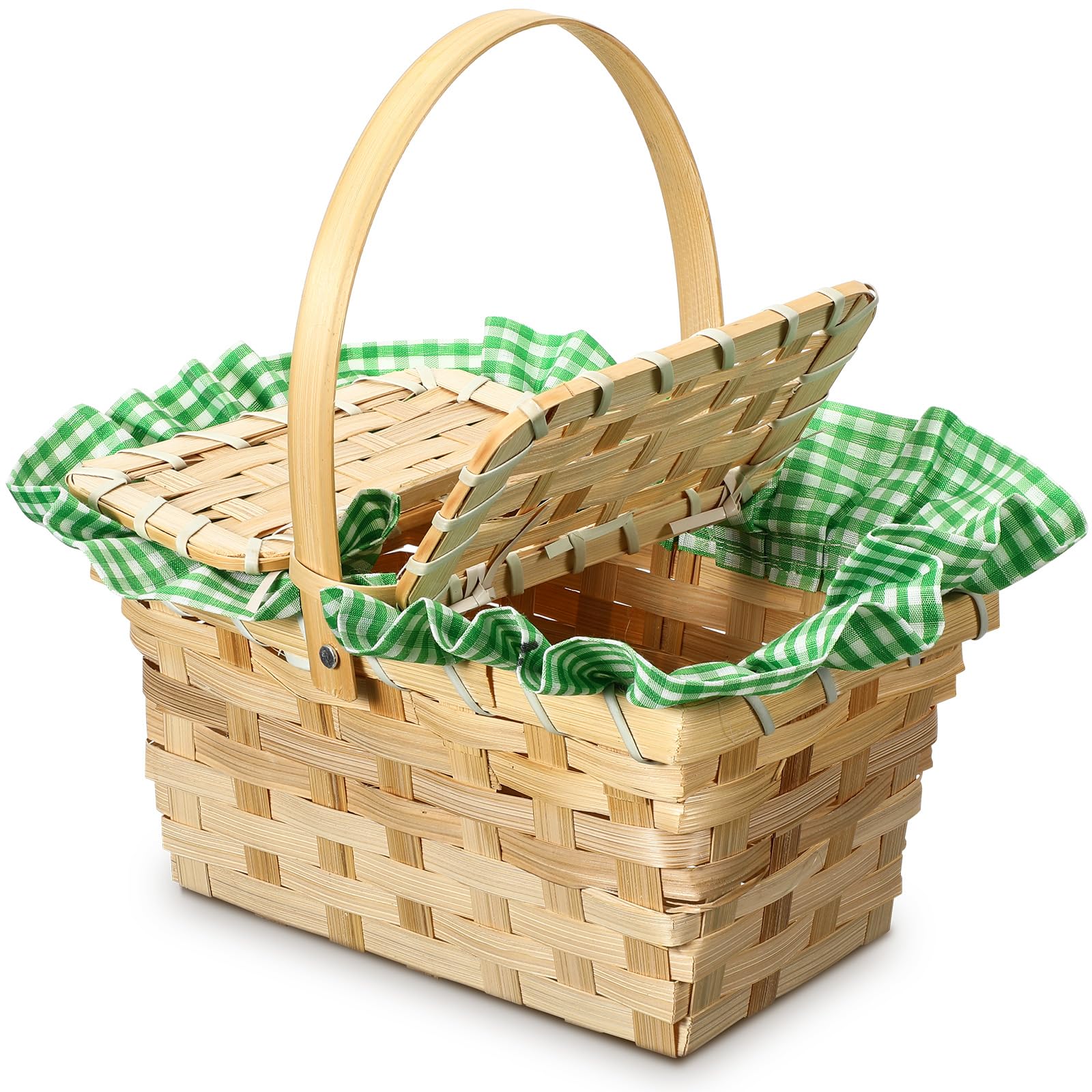 Amazon.com: Teenyyou Mini Picnic Basket with Lid and Handle Small ...