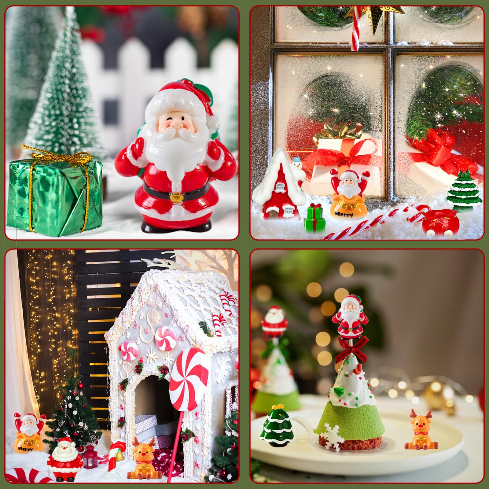 New Christmas Small Resin Crafts Figurines Miniatures Shop Miniature