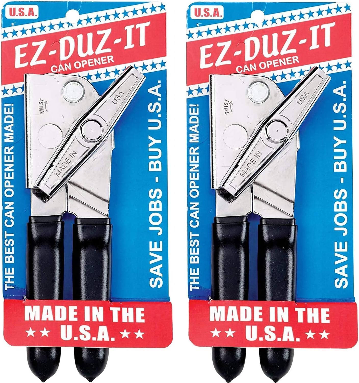 Amazon.com: EZ-DUZ-IT Deluxe Can Opener with Black Grips : Home & Kitchen