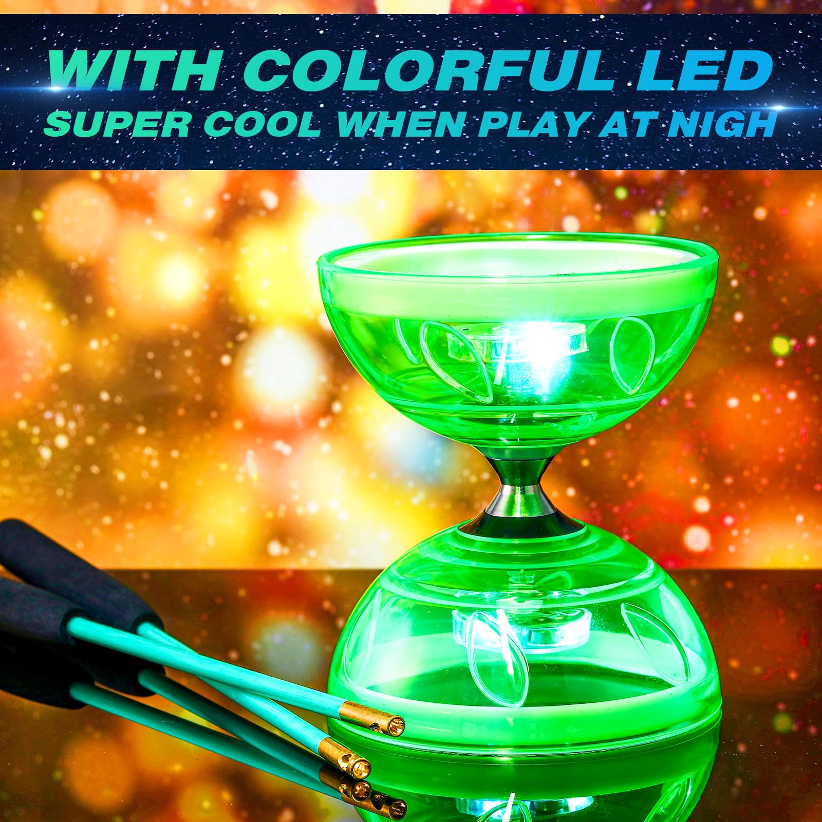 Snapklik.com : Simgoing Chinese Yoyo LED Diabolo Set Includes Colorful ...