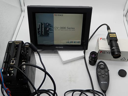 KEYENCE CV-3001P komplett SET, Machine Vision System Digitaler Bildempfänger, war VORFÜHRGERÄT ...