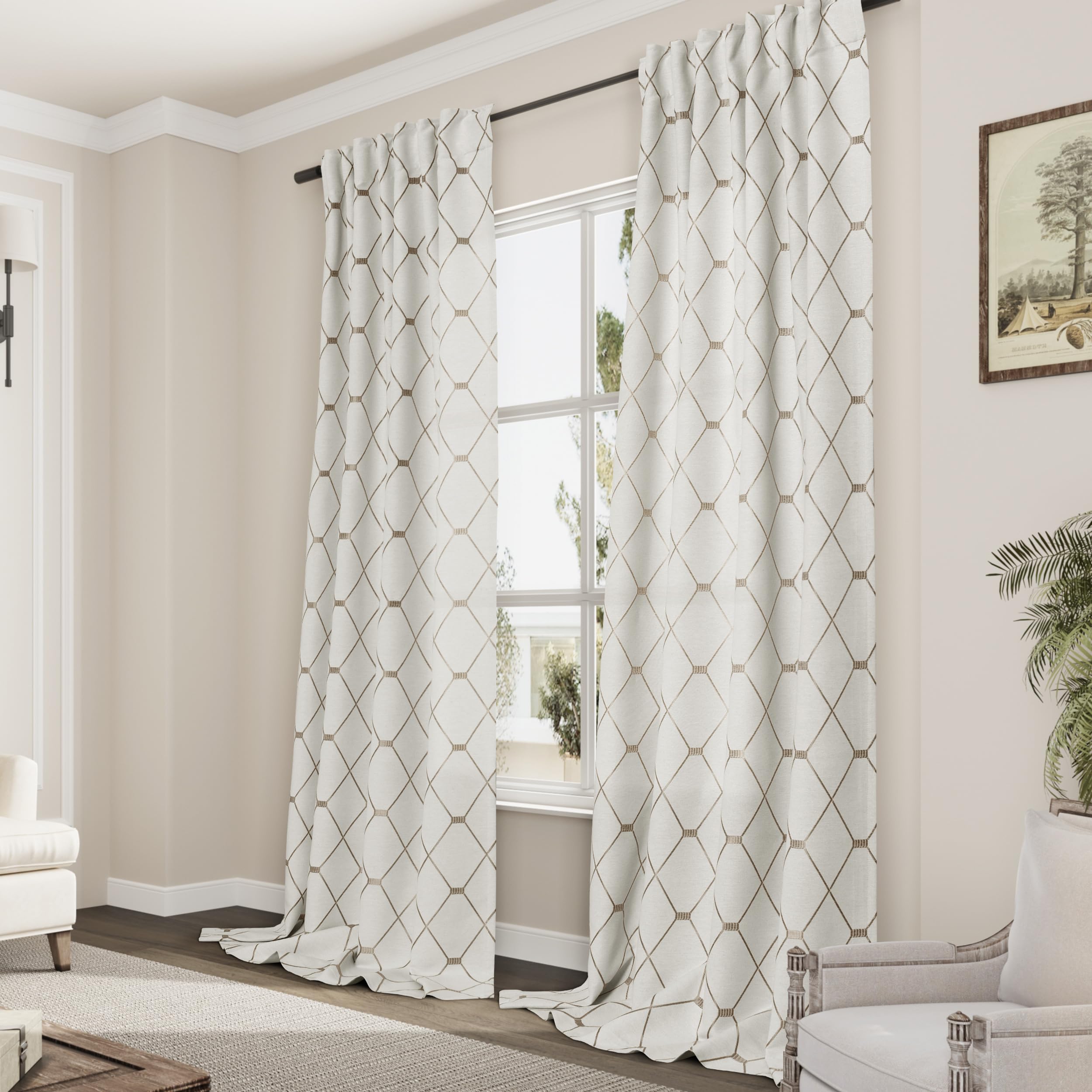 Rectangle Living Room Patterned Curtains Different Types Of Curtain