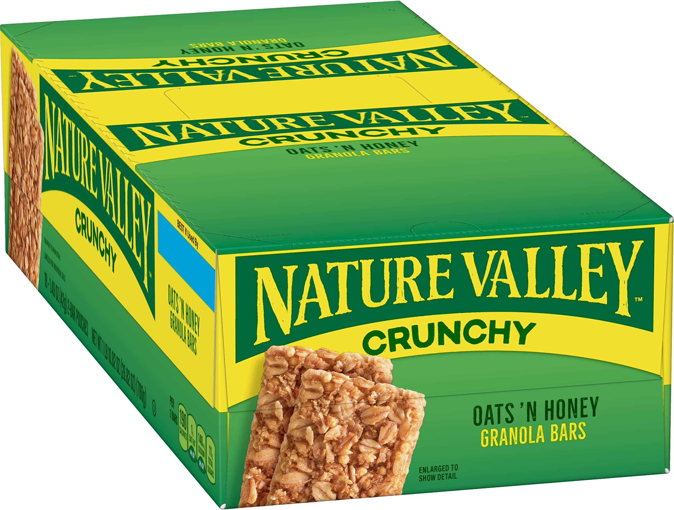 Amazon.com: Nature Valley Crunchy Granola Bars, Oats 'n Honey, 36 Bars ...