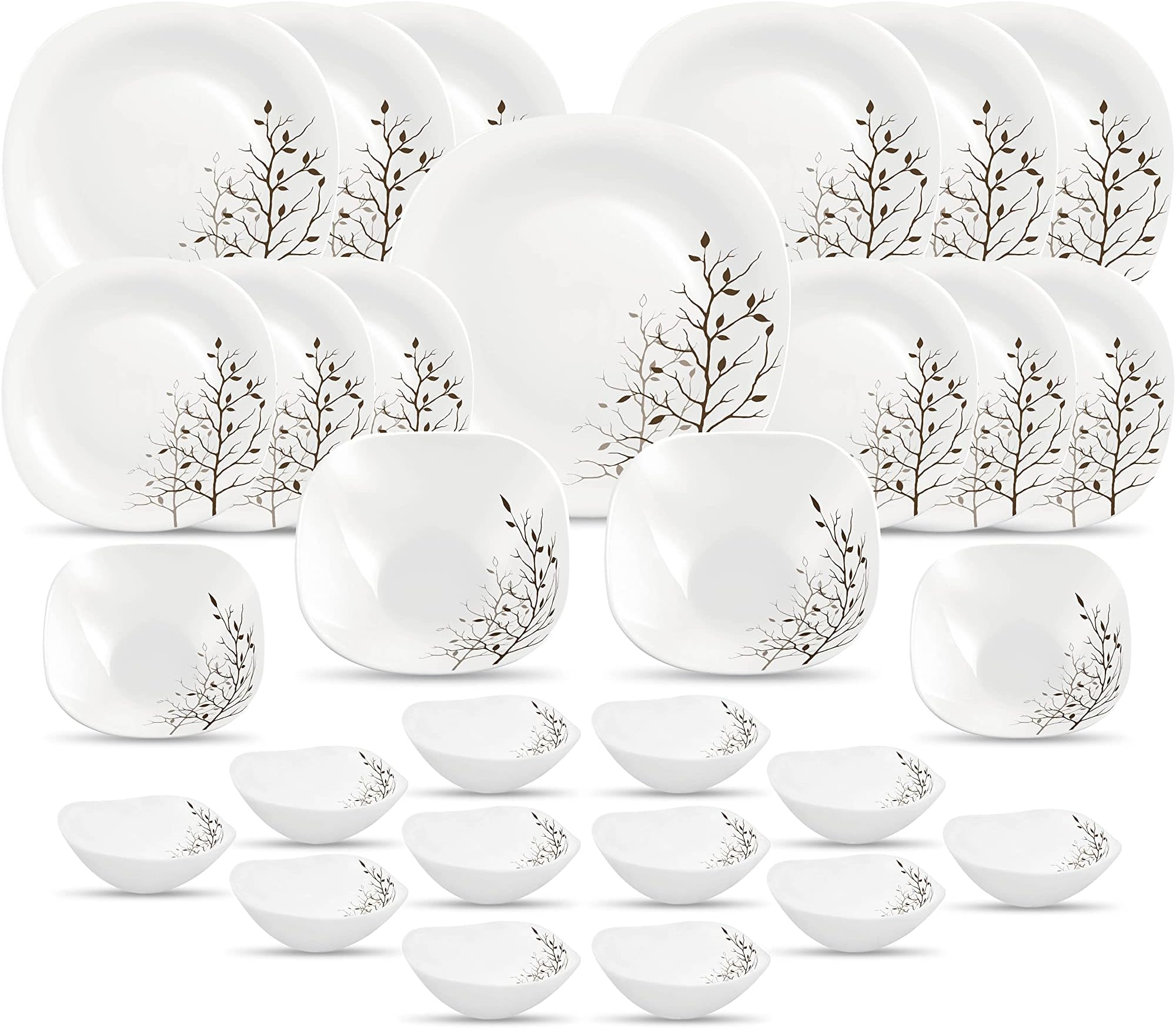 Diva by La Opala, Pearl Collection, Opal Glass Dinner Set 28 pcs ...