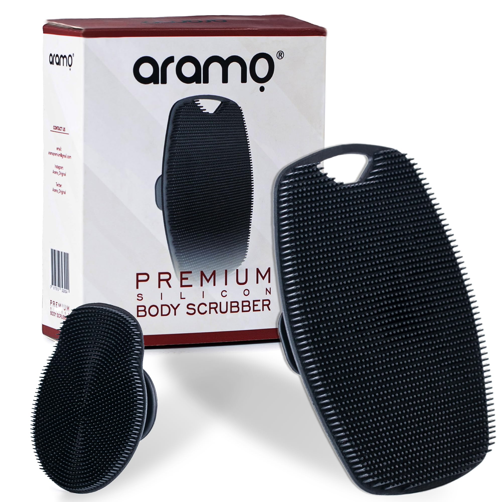 Amazon.com : Silicone Body Scrubber Set with Face Scrubber – Travel ...