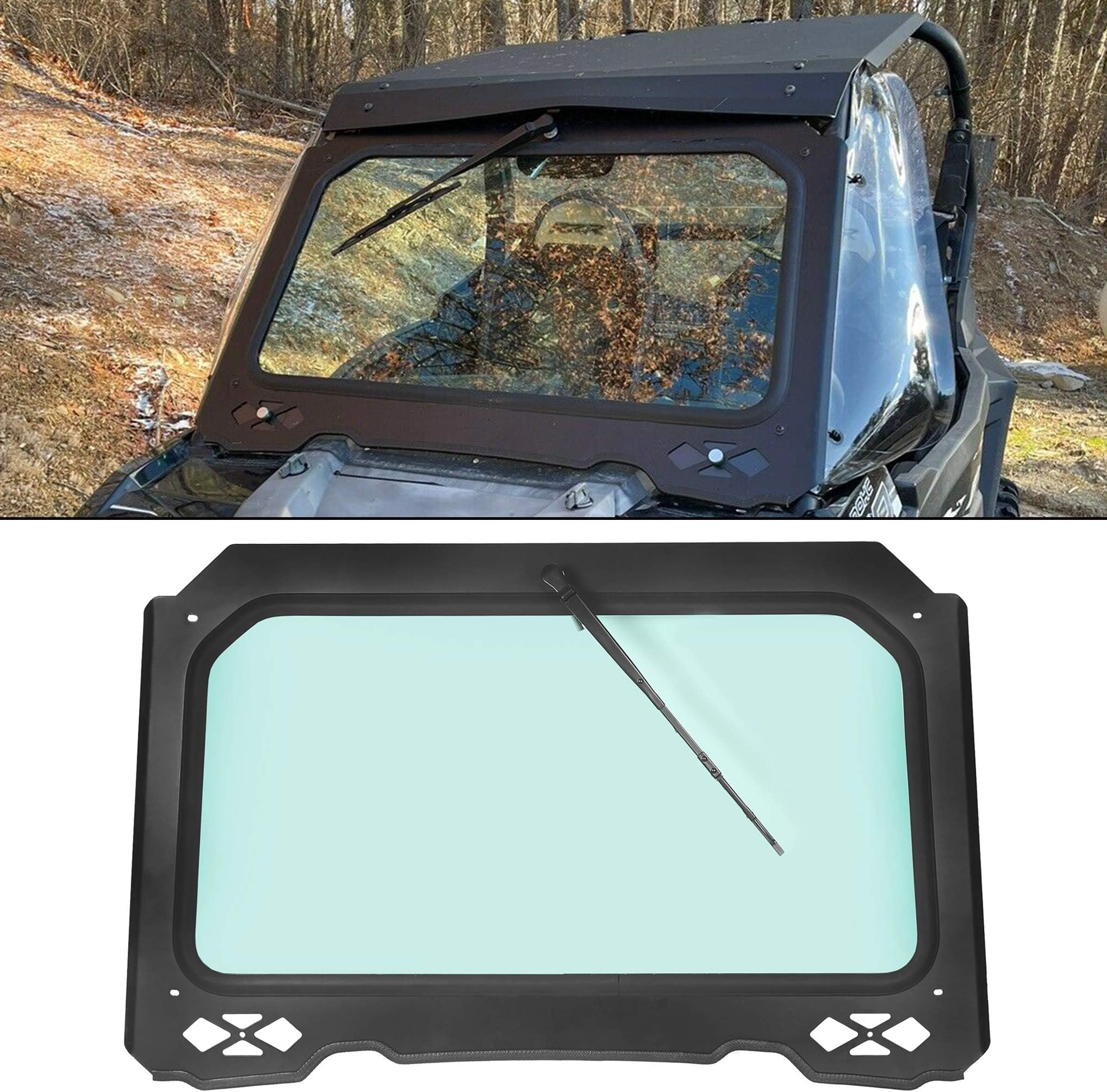 Amazon.com: SuperATV Vented Front Glass Windshield for 2021+ Polaris ...