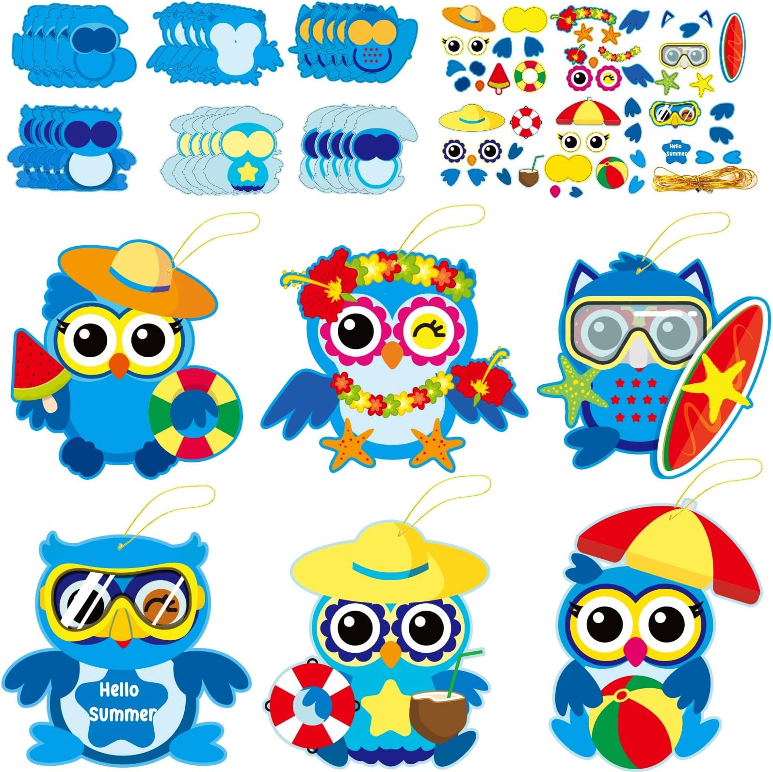 Amazon.com: BeYumi Coloring Owl Craft Kit - 83Pcs Back to School Color ...