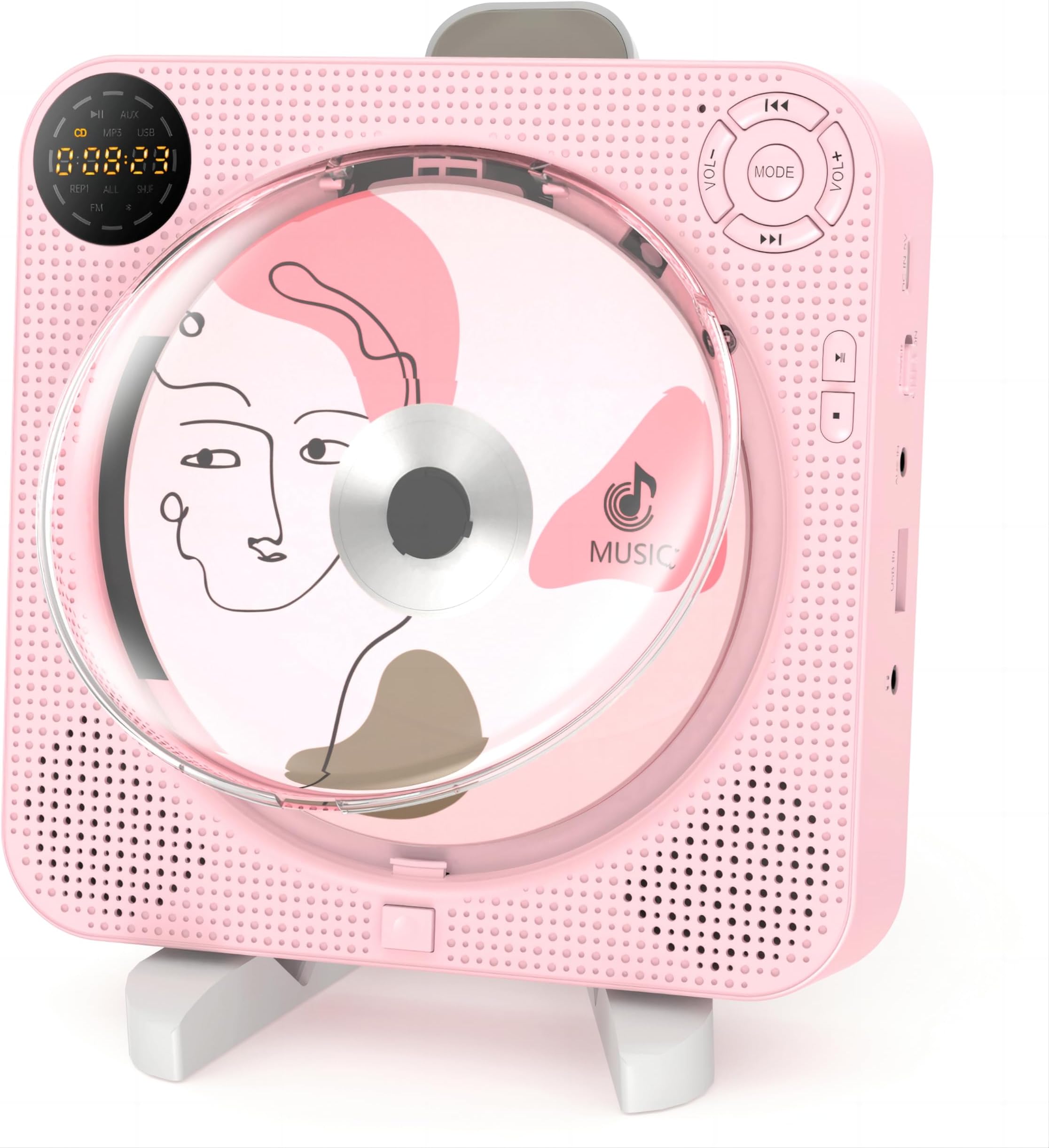 Portable CD Player, Arafuna Bluetooth cd player for home with speakers ...