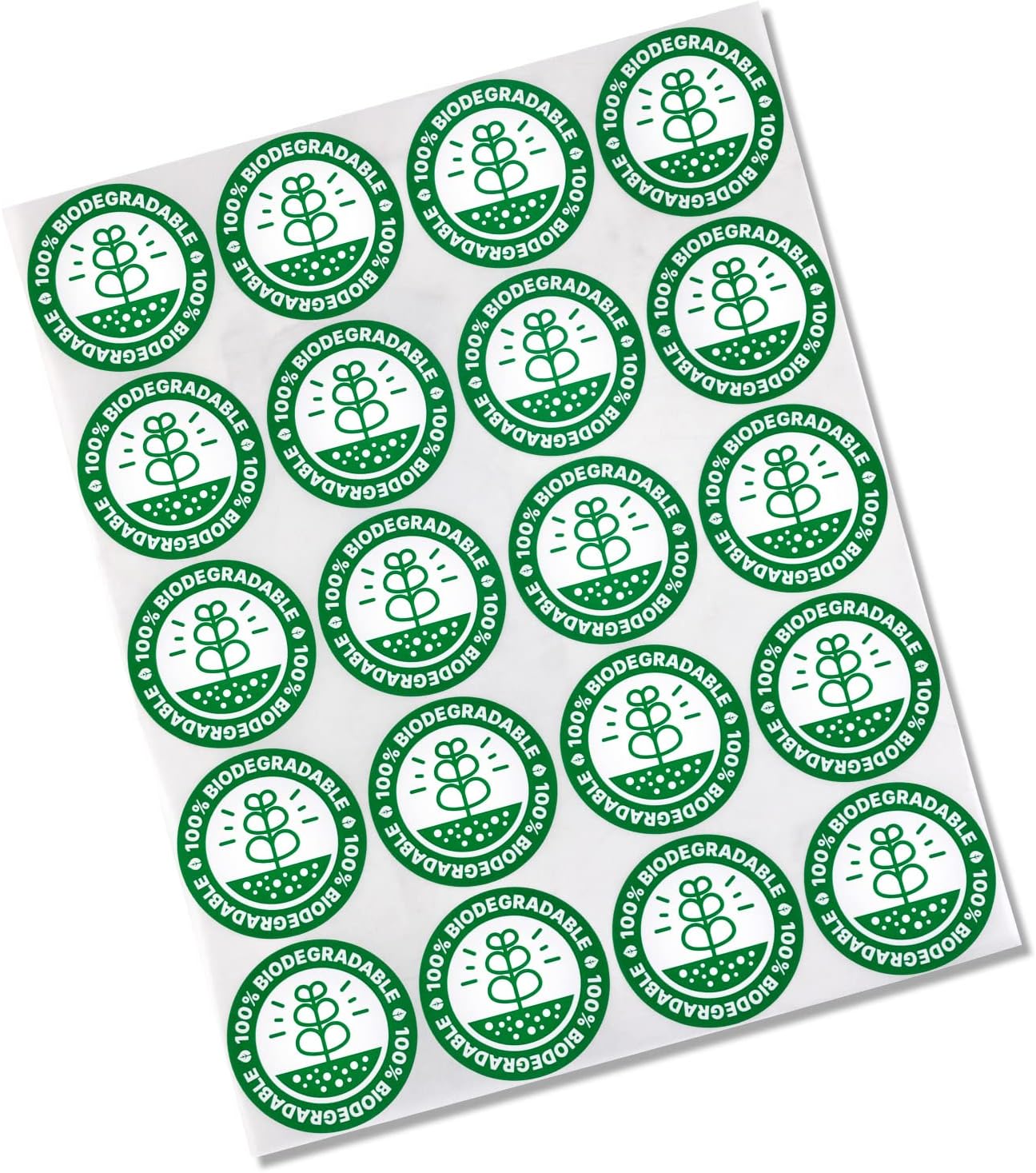 Amazon.com : 300 Labels 2" Wide 100% Biodegradable Adhesive Backed ...
