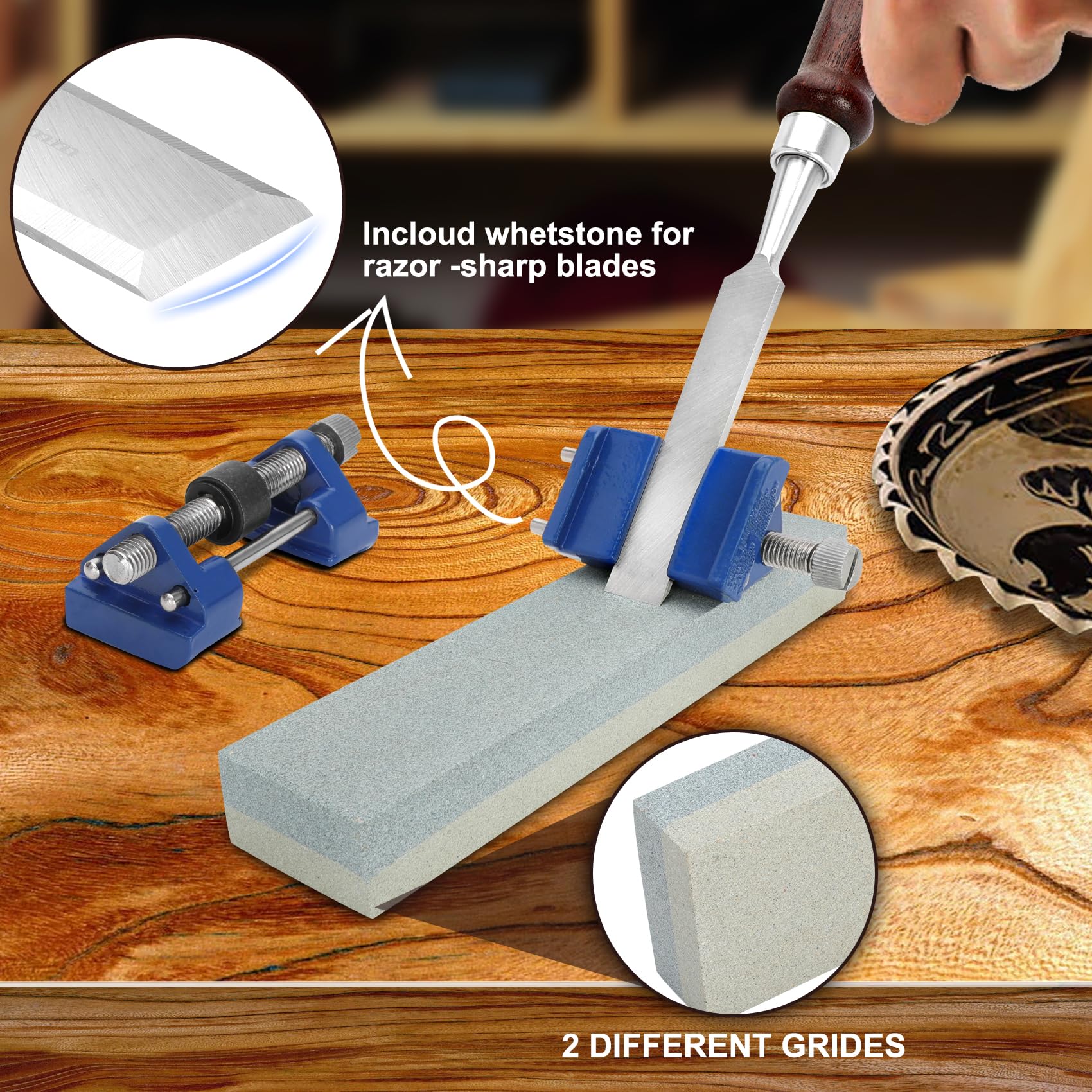 Wood Chisel Set (8 pcs),Carpentry Chisel With Wooden Storage Case ...