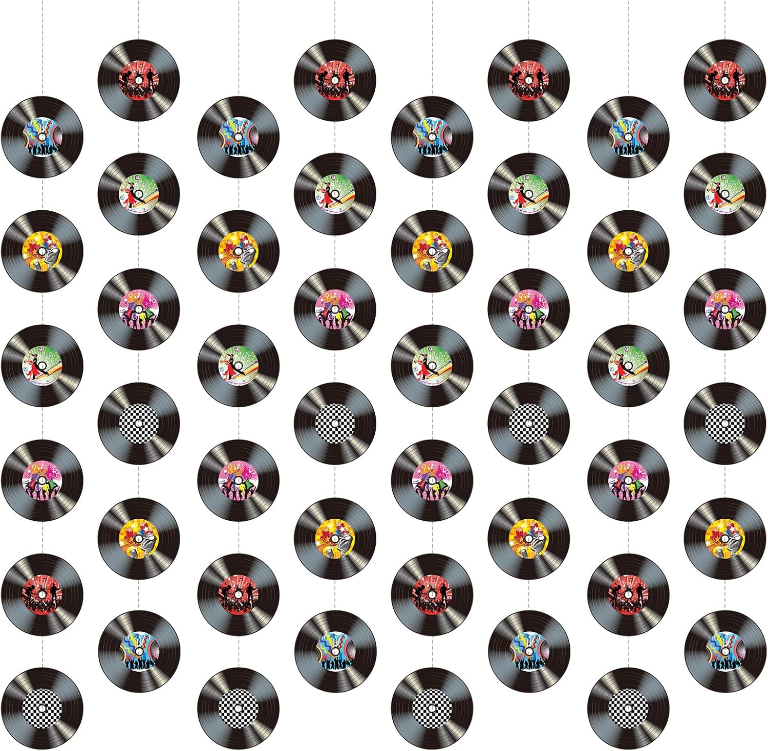Amazon.com: 8pcs Vinyl Record Decors, Pre-Assembled Records Wall ...