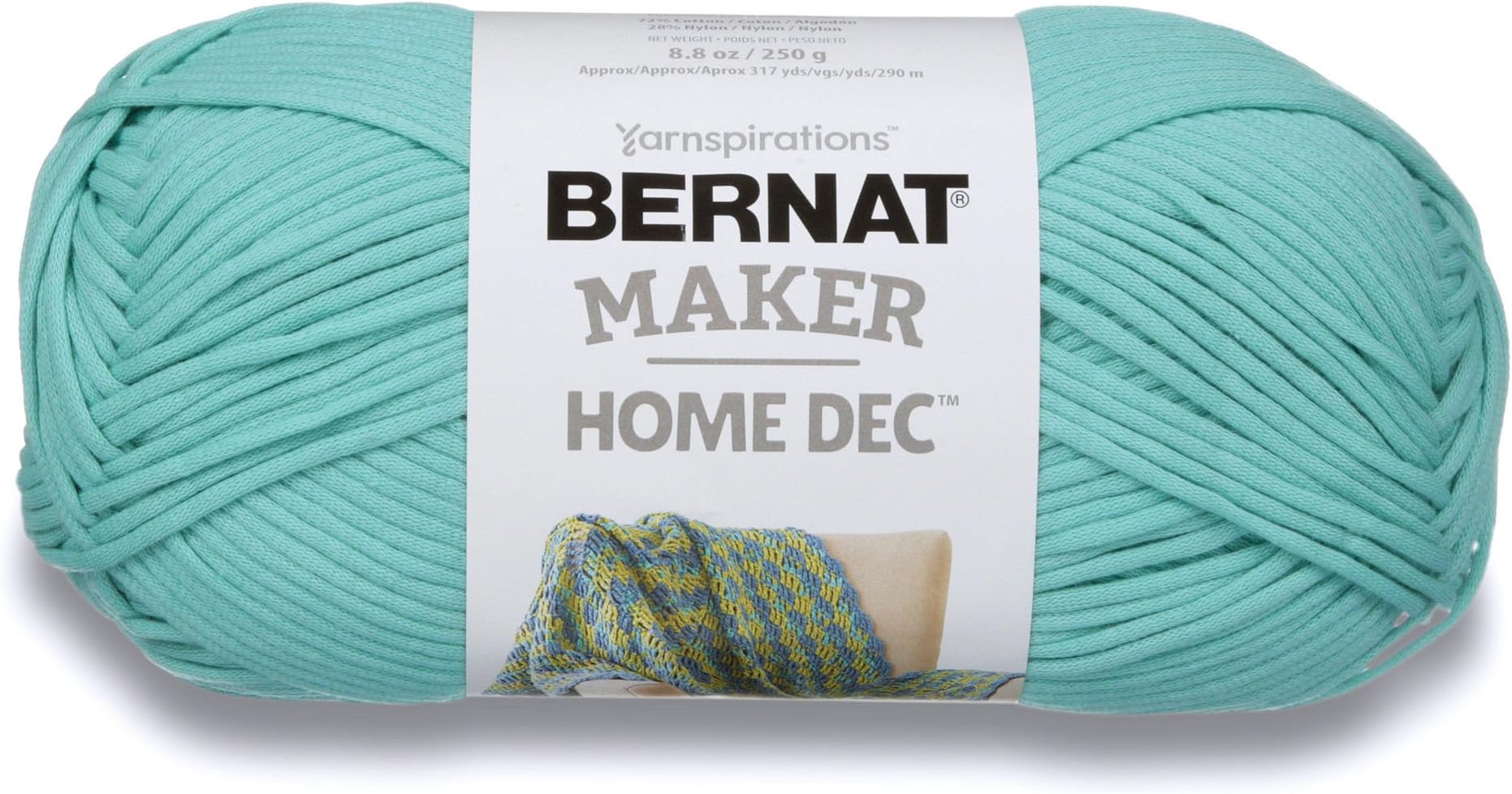 Amazon.com: Bernat Maker Home Dec Yarn, 8.8oz, Guage 5 Bulky Chunky, Aqua